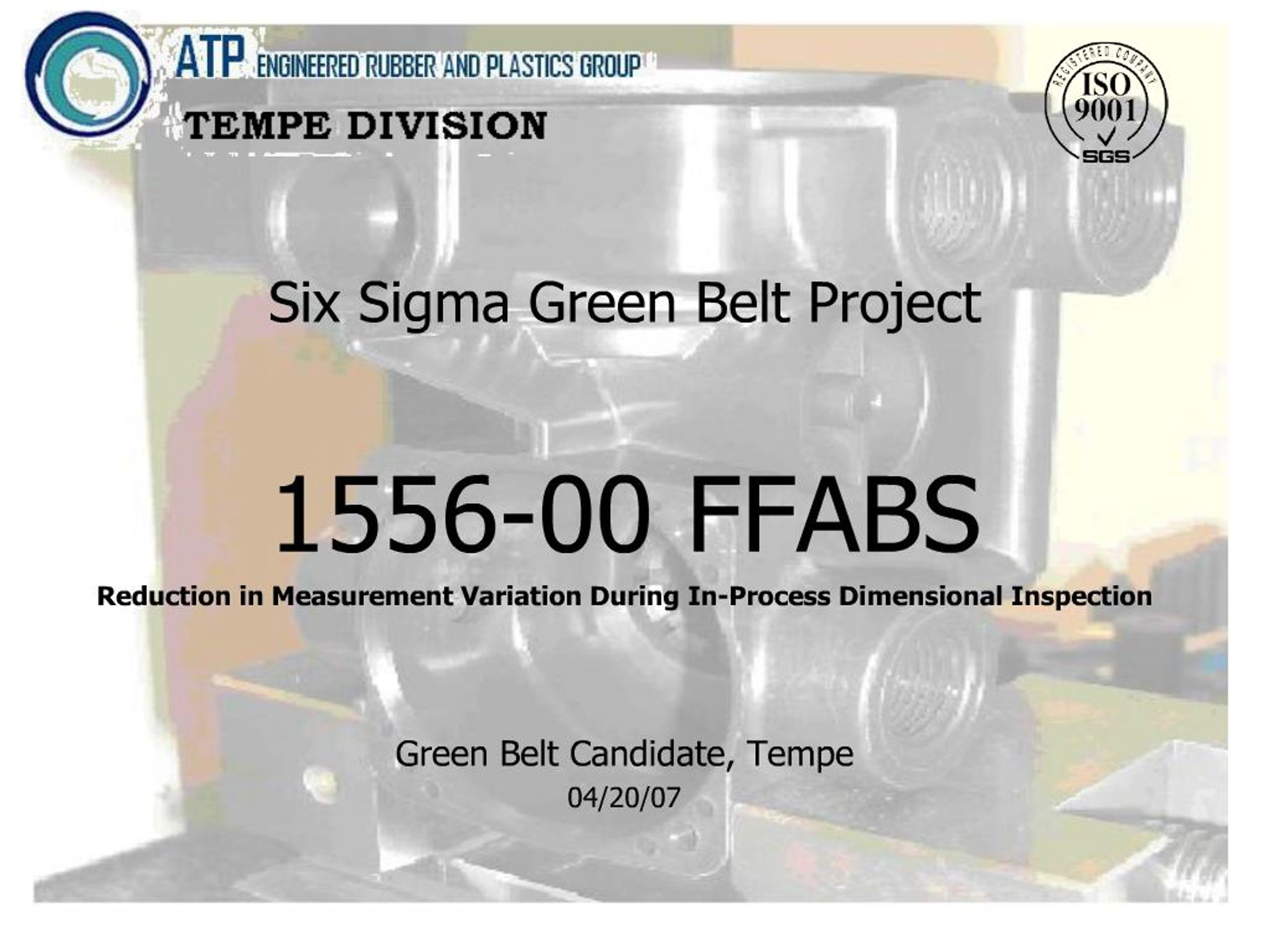 PPT - Six Sigma Green Belt Project PowerPoint Presentation, free ...