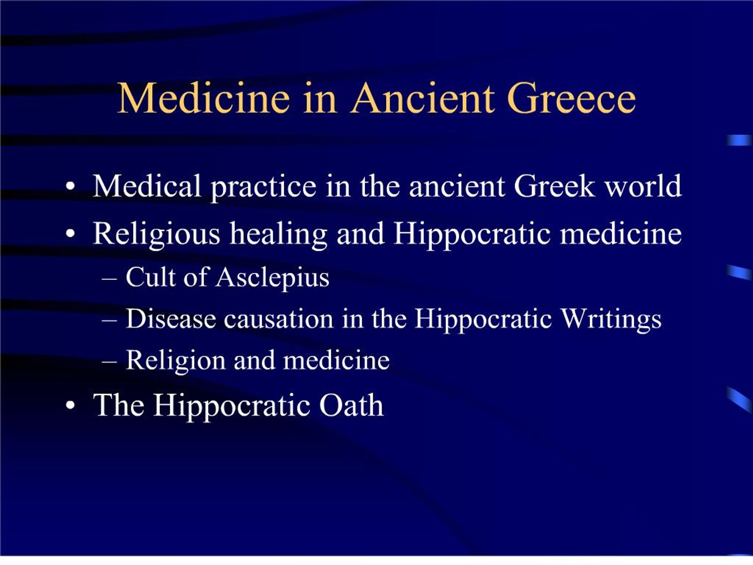 PPT - Medicine in Ancient Greece PowerPoint Presentation, free download ...