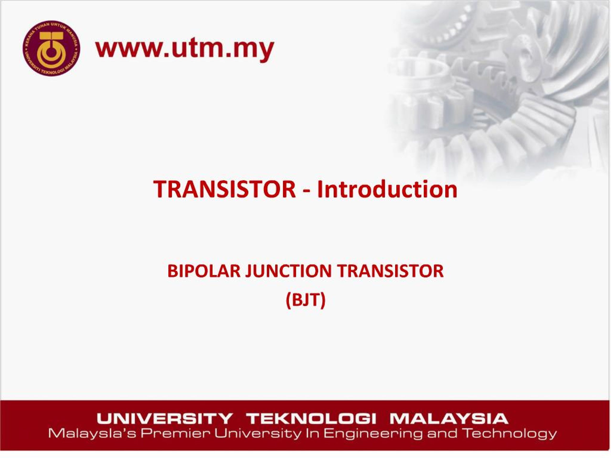 PPT - TRANSISTOR - Introduction PowerPoint Presentation, free download ...