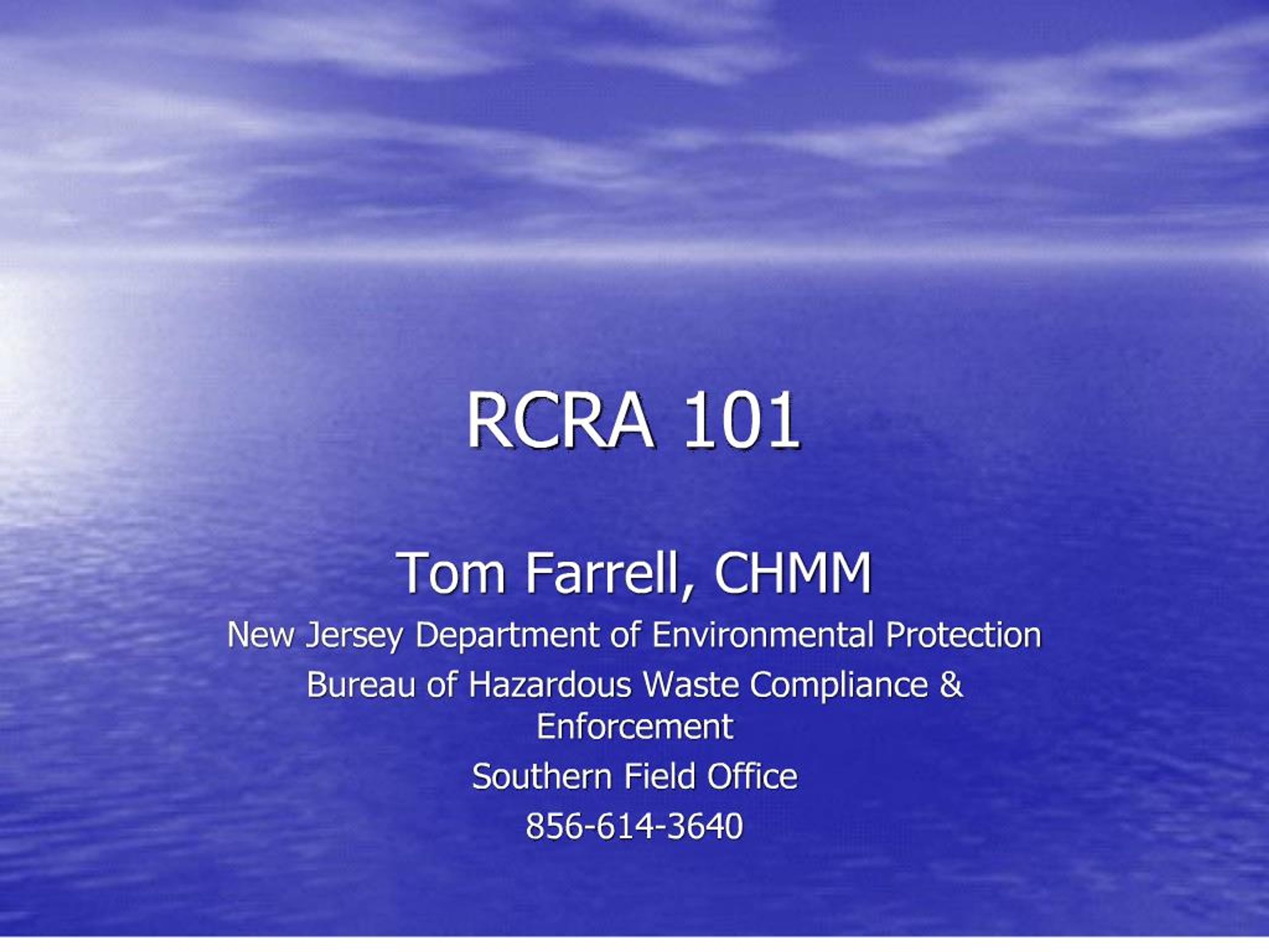 PPT - RCRA 101 PowerPoint Presentation, free download - ID:216687