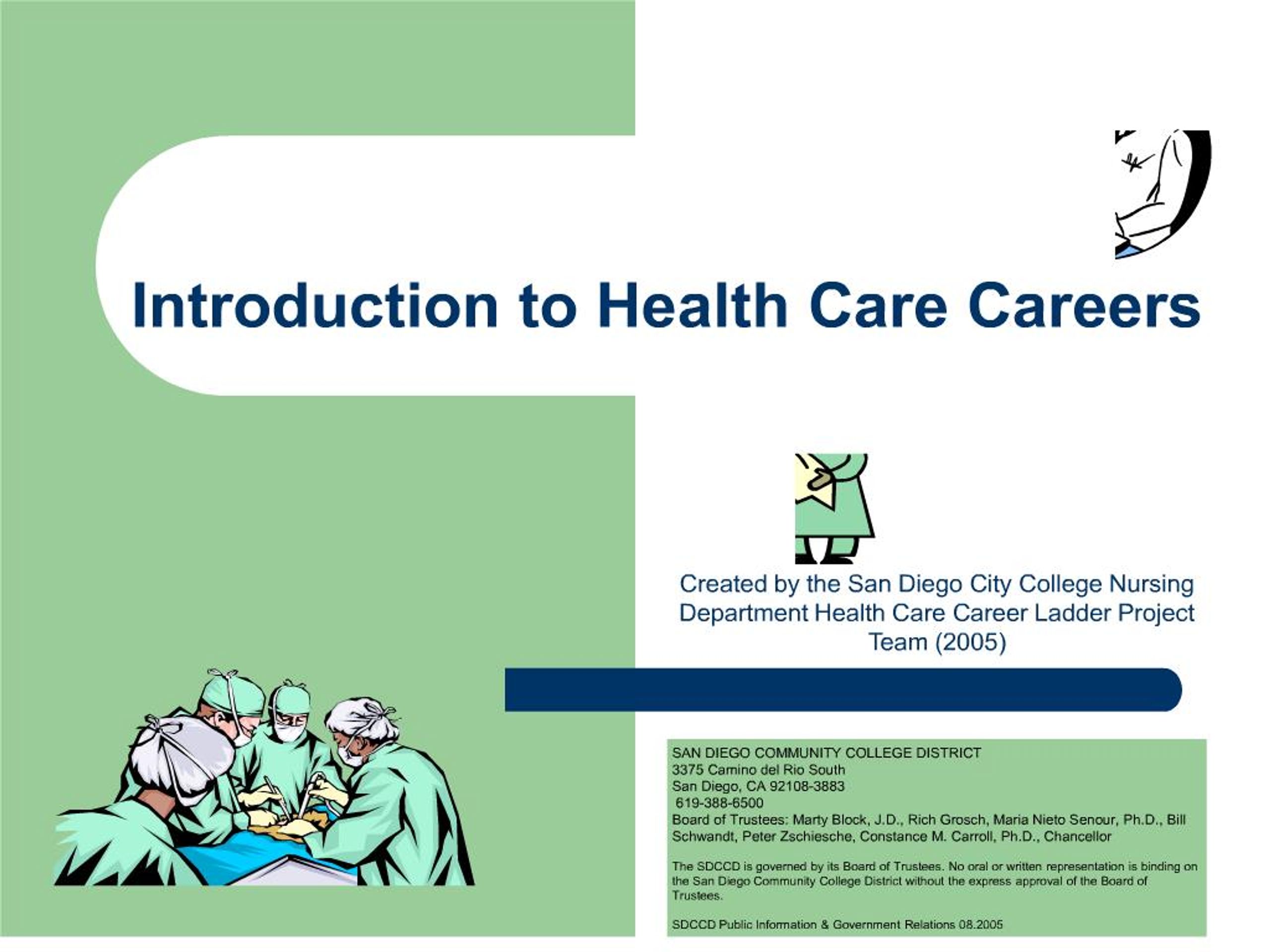 PPT - Introduction to Health Care Careers PowerPoint Presentation, free ...