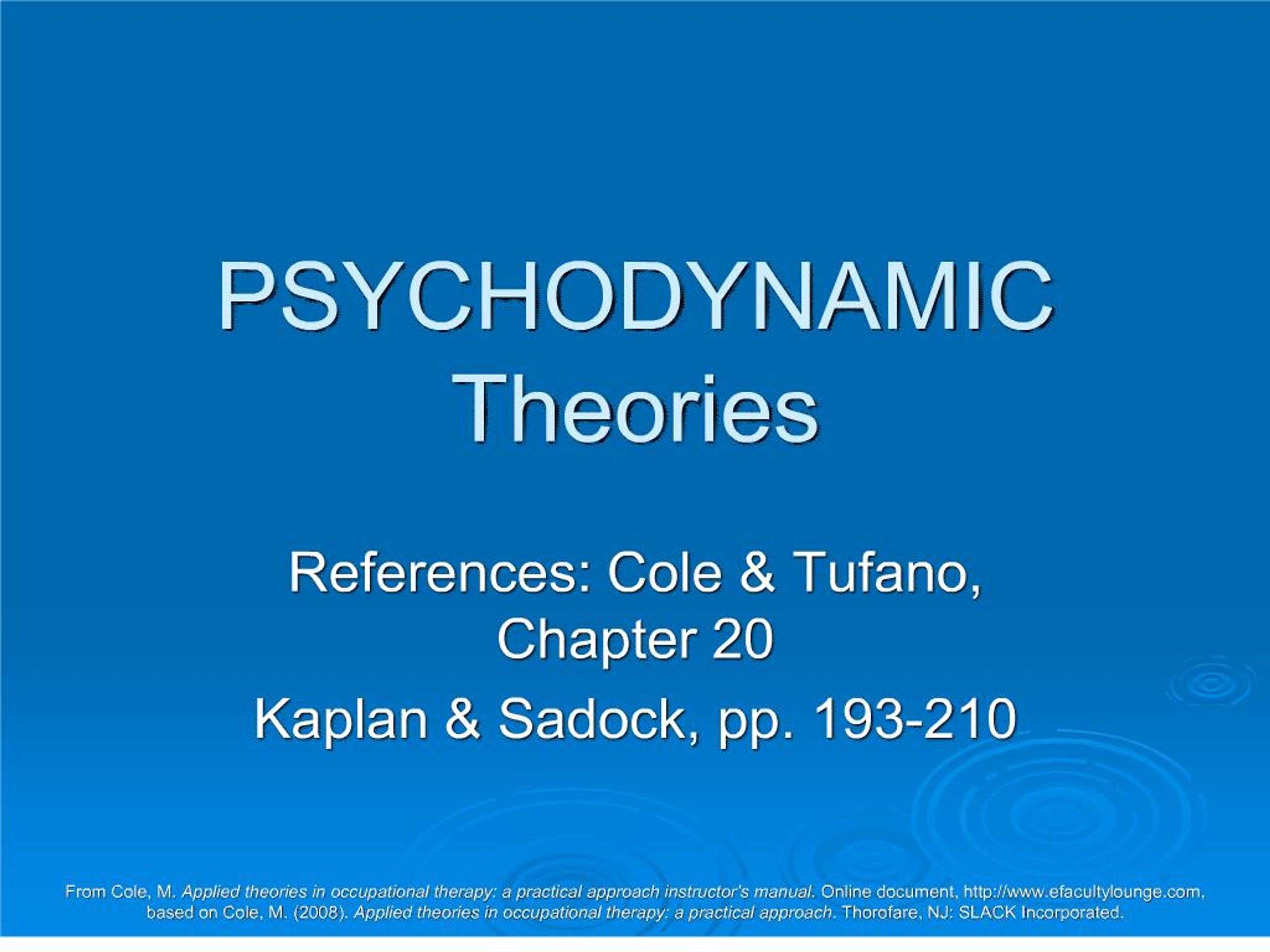 PPT - PSYCHODYNAMIC Theories PowerPoint Presentation, free download ...