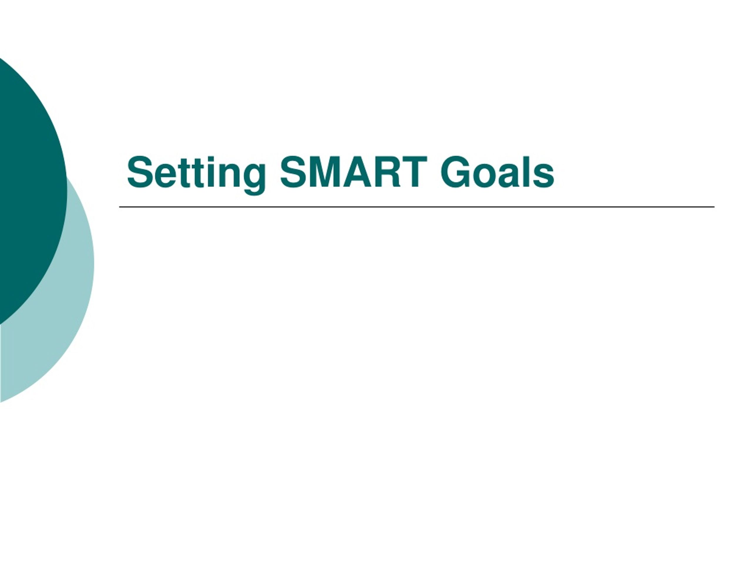 PPT - Setting SMART Goals PowerPoint Presentation, free download - ID ...