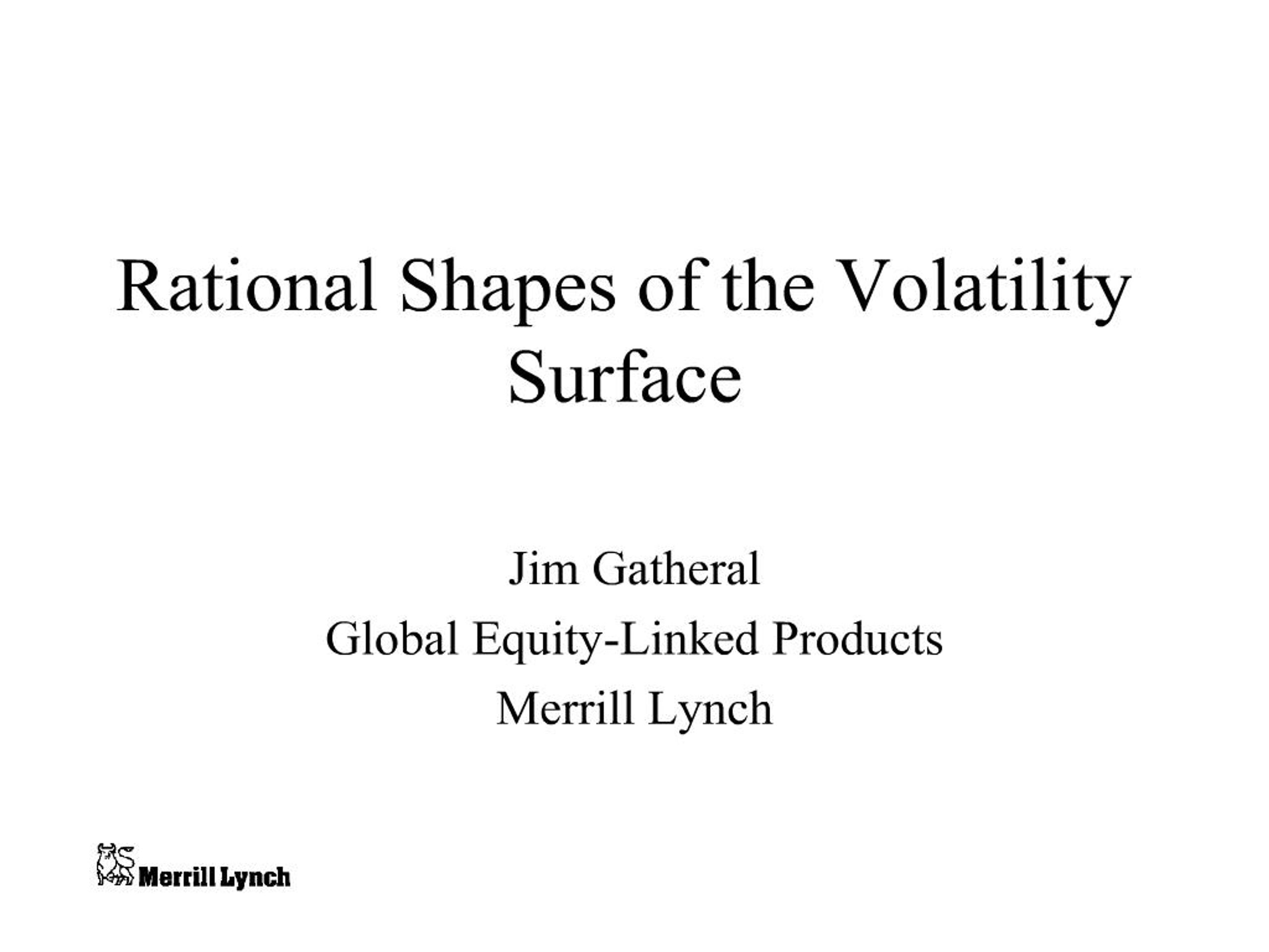 PPT - Rational Shapes of the Volatility Surface PowerPoint Presentation ...