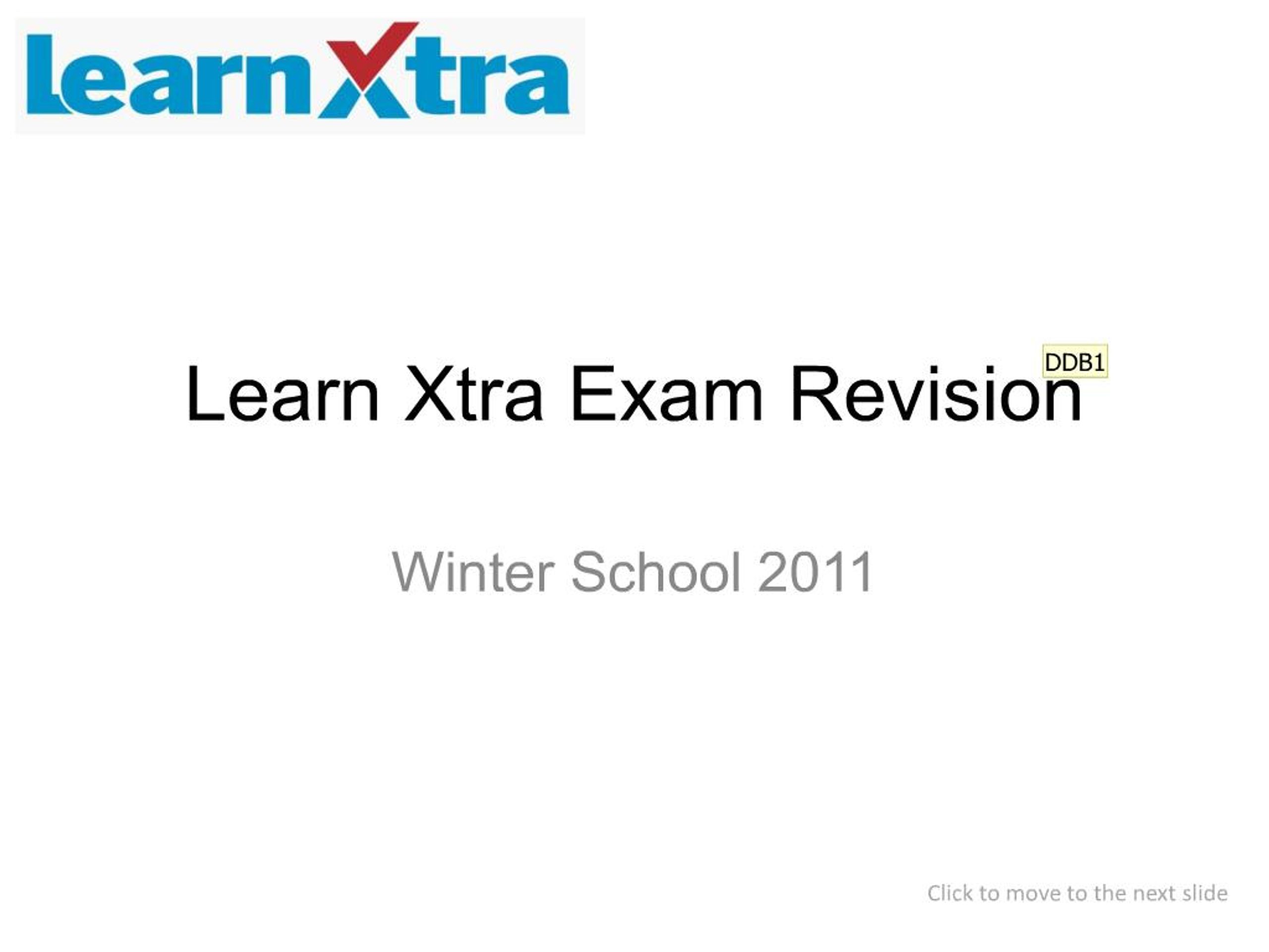 PPT - Learn Xtra Exam Revision PowerPoint Presentation, free download ...