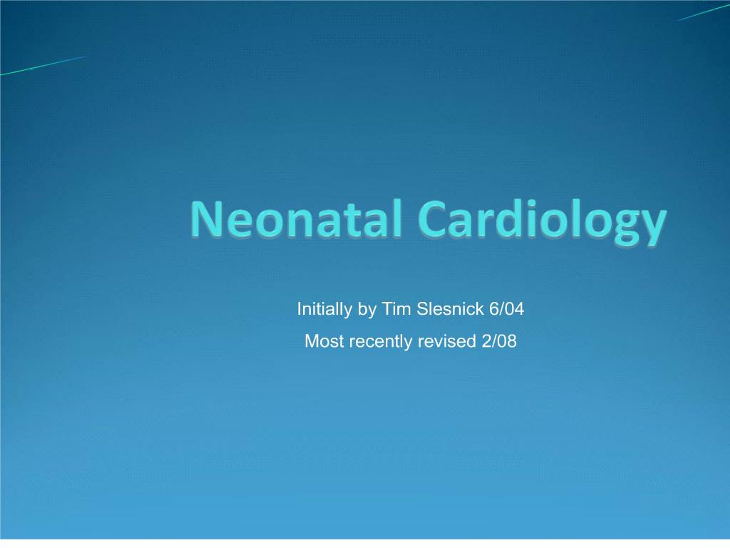 PPT - Neonatal Cardiology PowerPoint Presentation, free download - ID ...