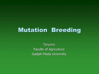 PPT - Mutation Breeding PowerPoint Presentation, free download - ID:444006