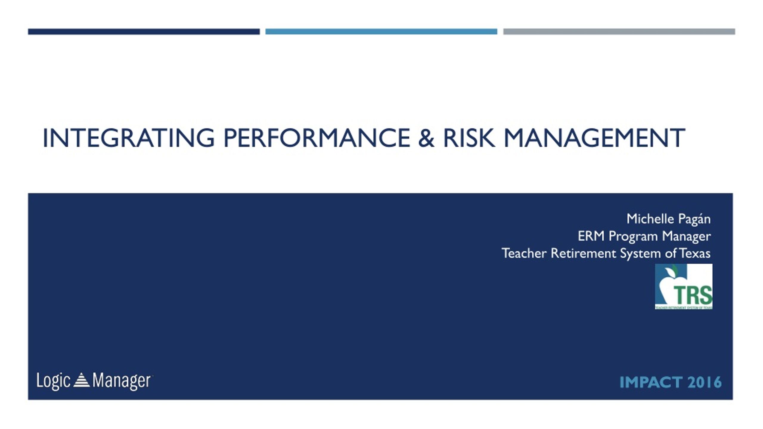 PPT - Integrating performance & risk management PowerPoint Presentation ...
