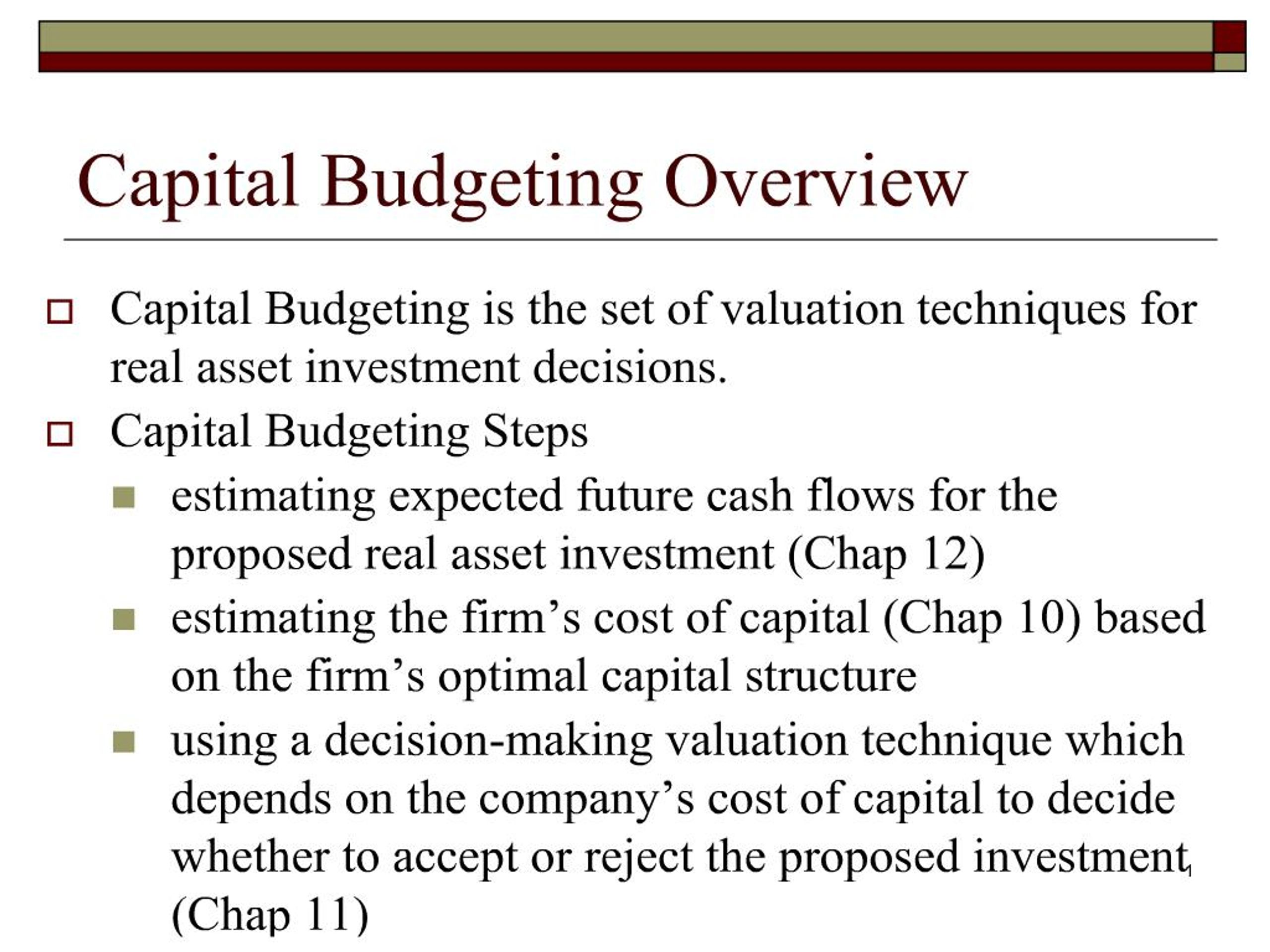 PPT - Capital Budgeting Overview PowerPoint Presentation, free download ...