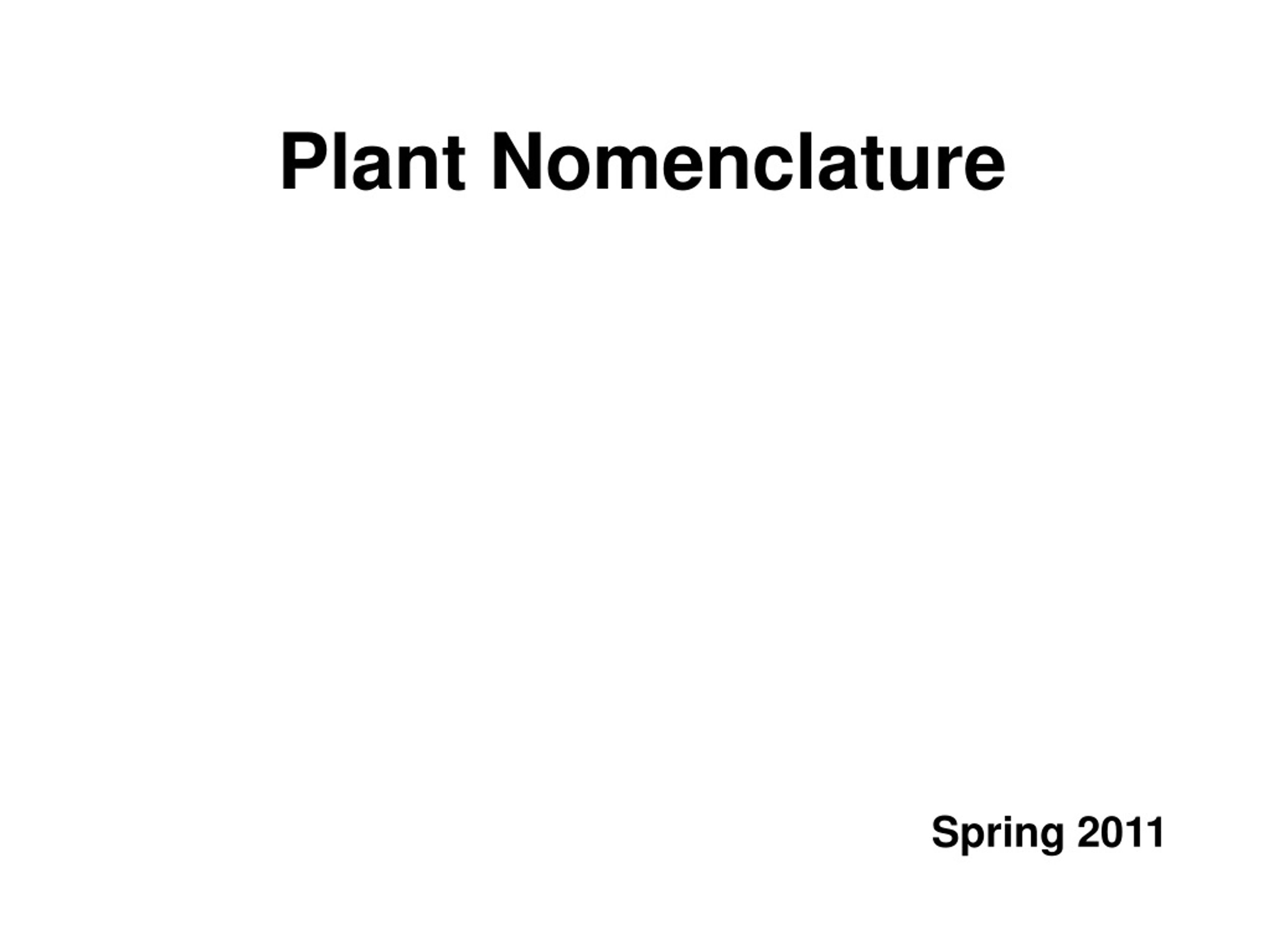 PPT - Plant Nomenclature PowerPoint Presentation, free download - ID:220064
