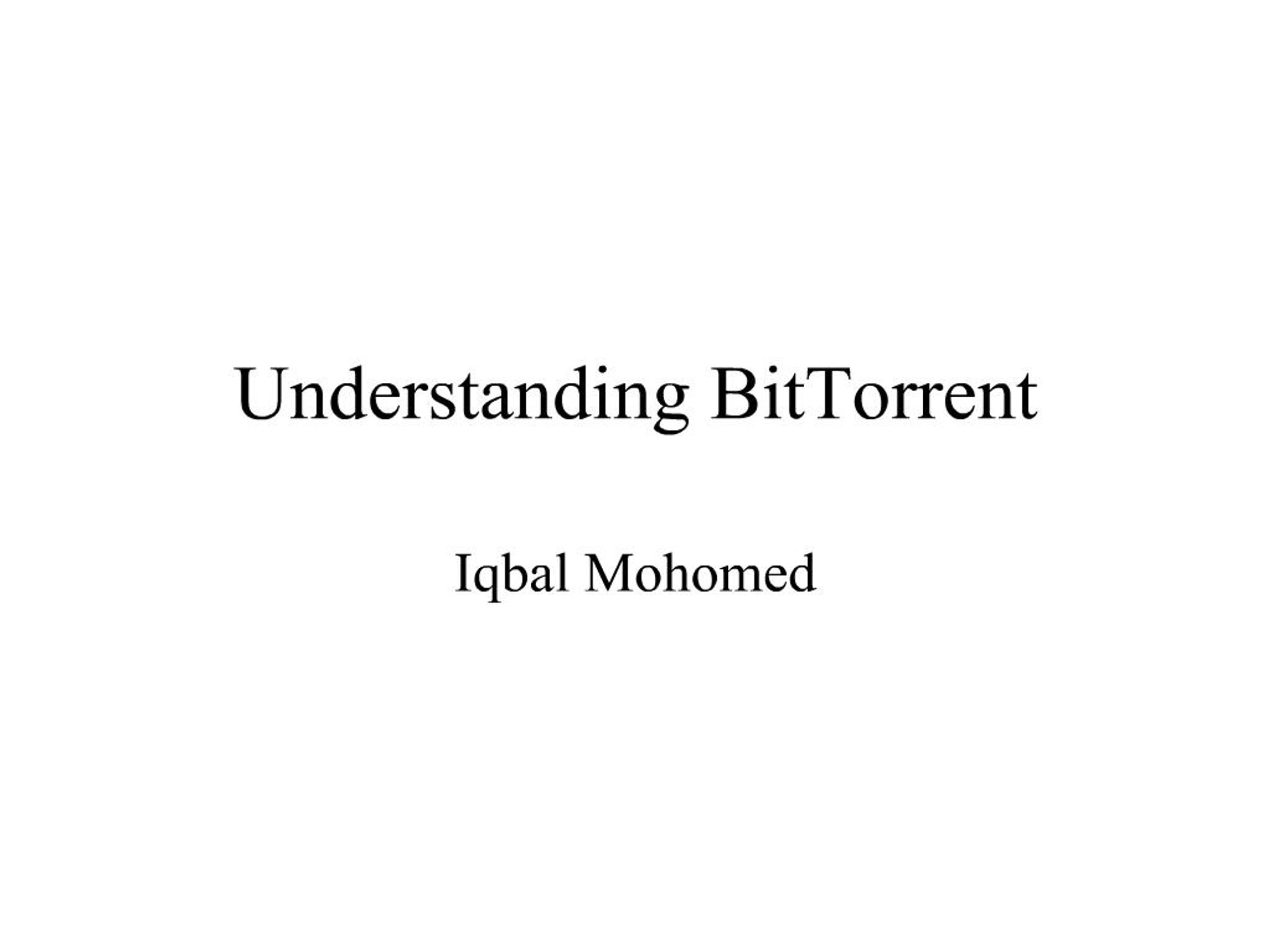 PPT - Understanding BitTorrent PowerPoint Presentation, free download ...