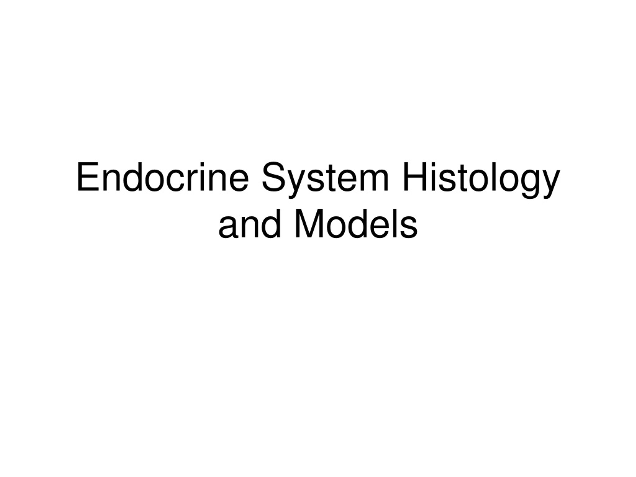 PPT - Endocrine System Histology and Models PowerPoint Presentation ...