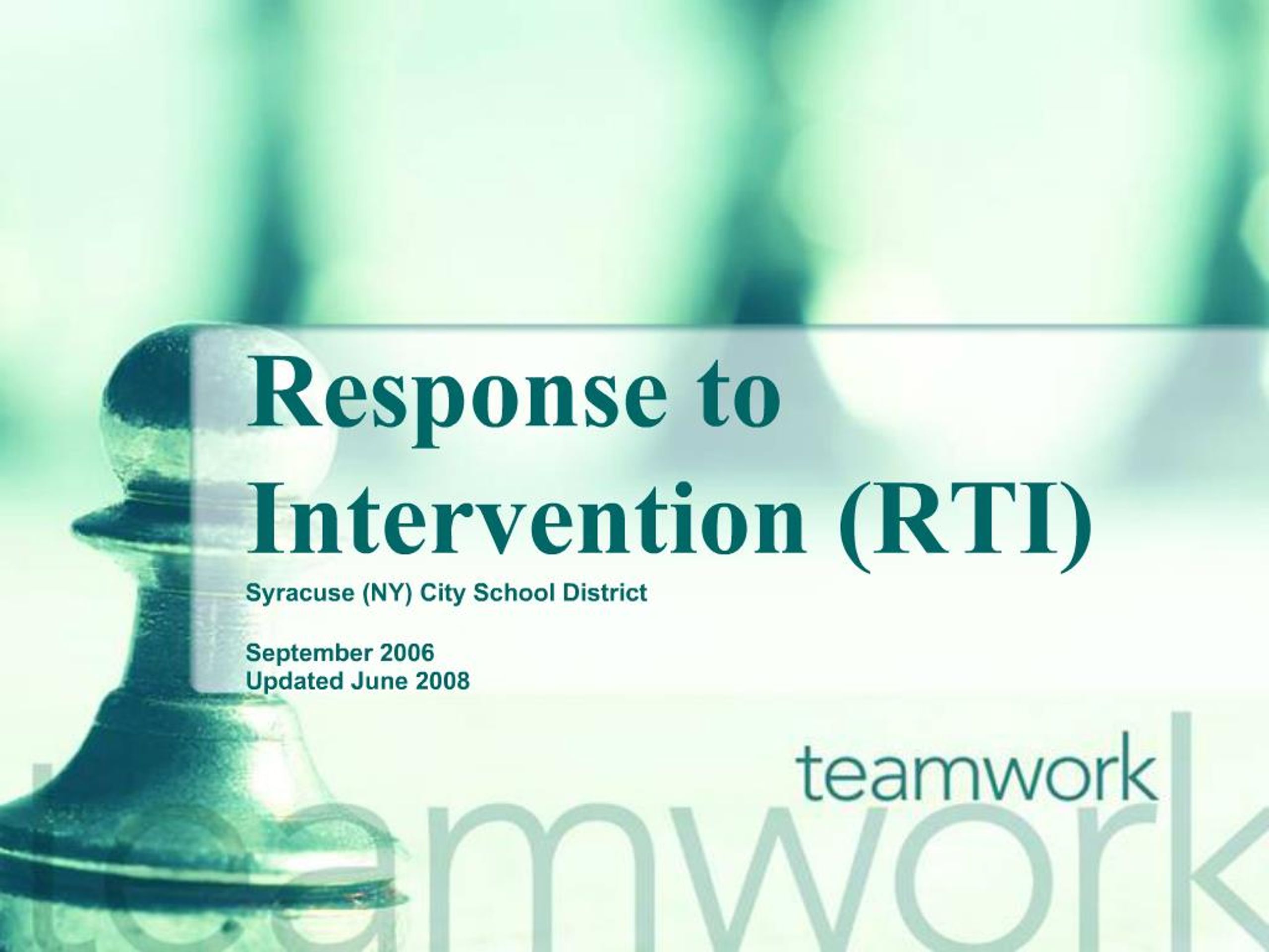 PPT - Response to Intervention RTI PowerPoint Presentation, free ...