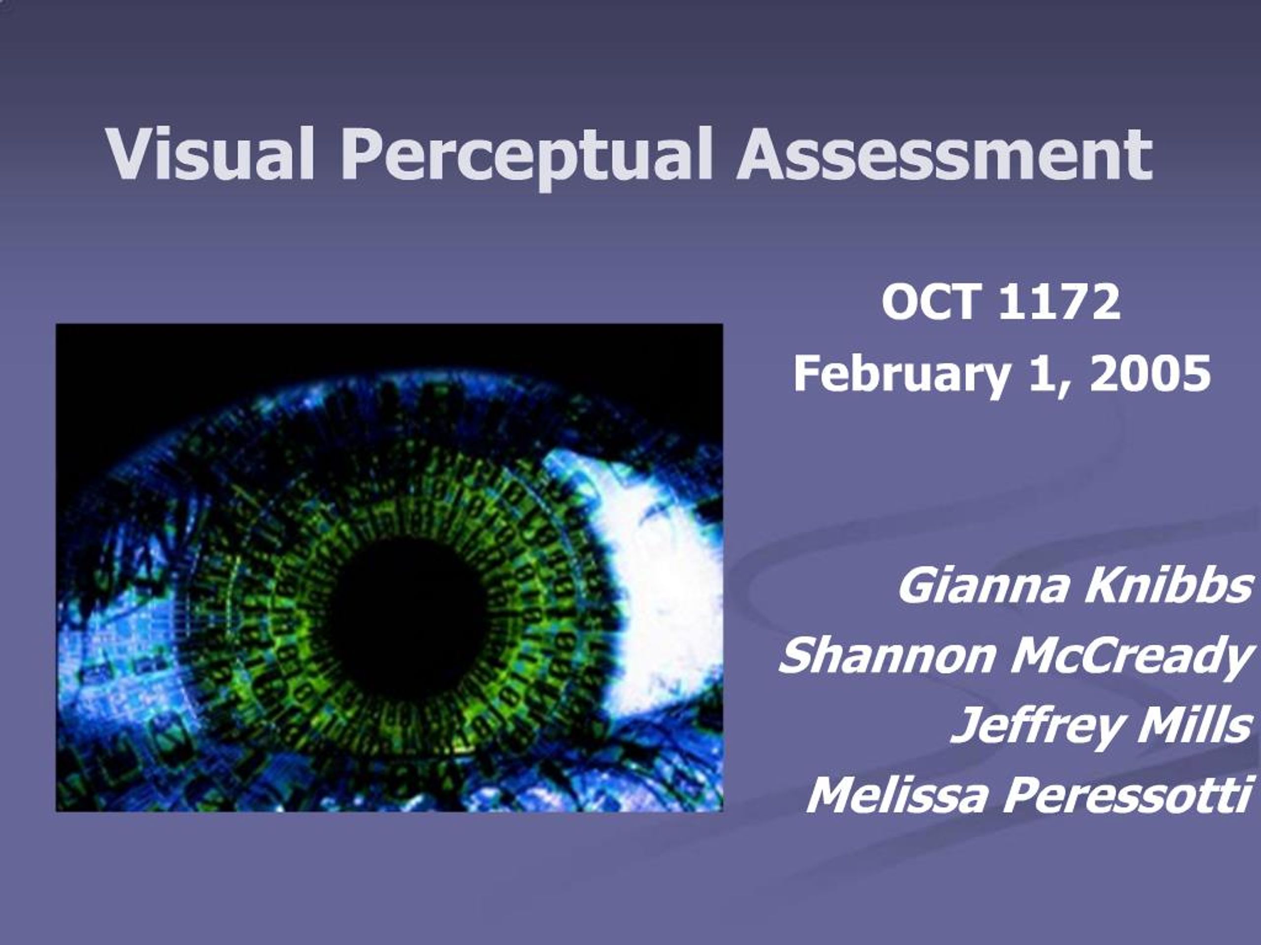 PPT - Visual Perceptual Assessment PowerPoint Presentation, free ...