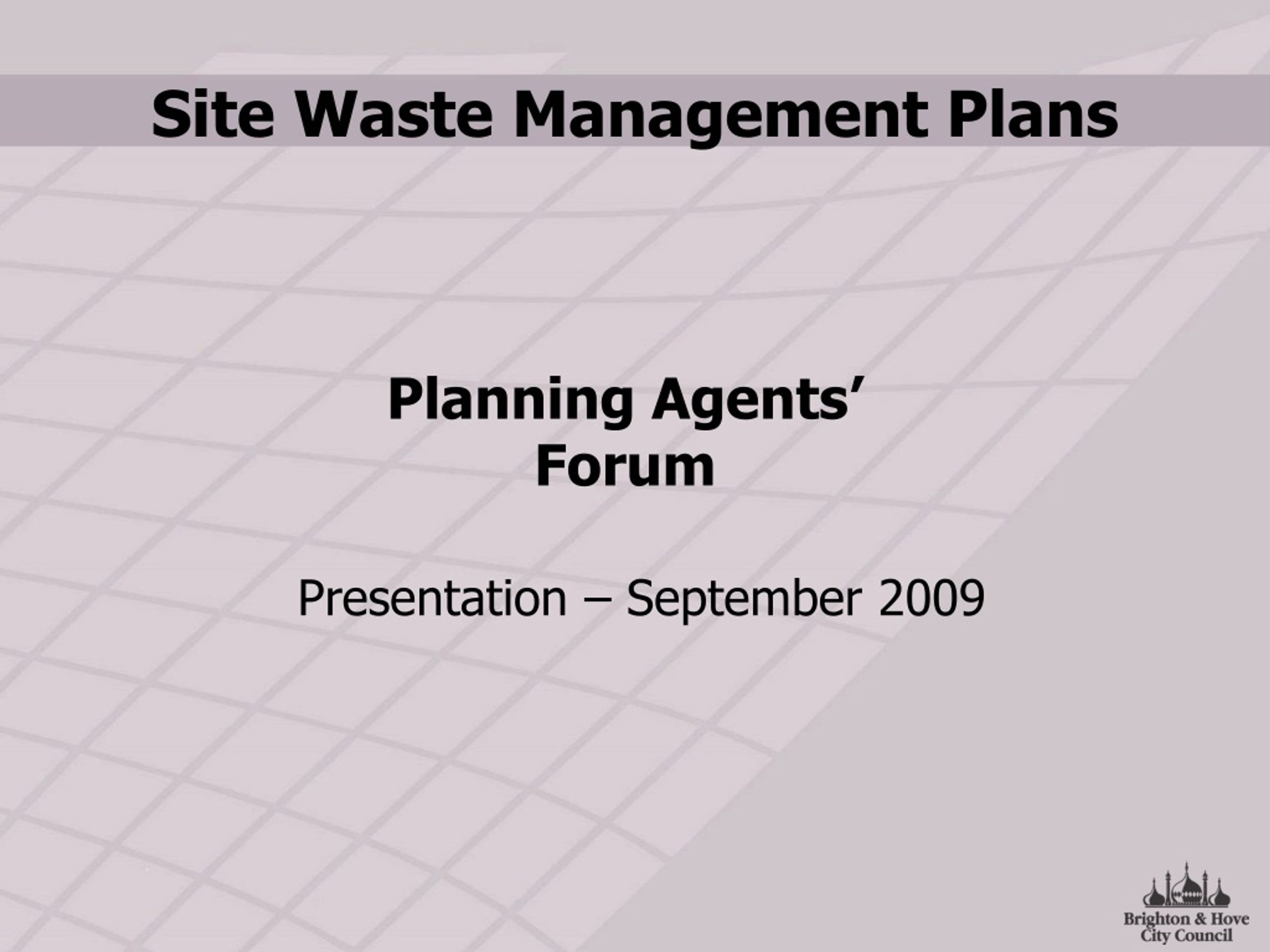 PPT - Site Waste Management Plans PowerPoint Presentation, free ...