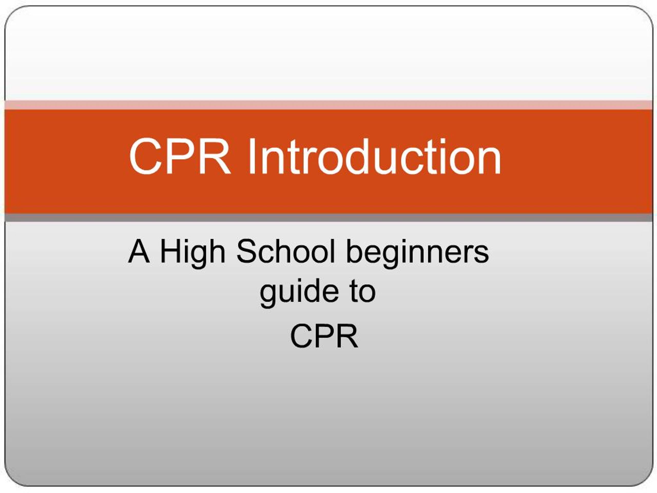 PPT - CPR Introduction PowerPoint Presentation, free download - ID:228290