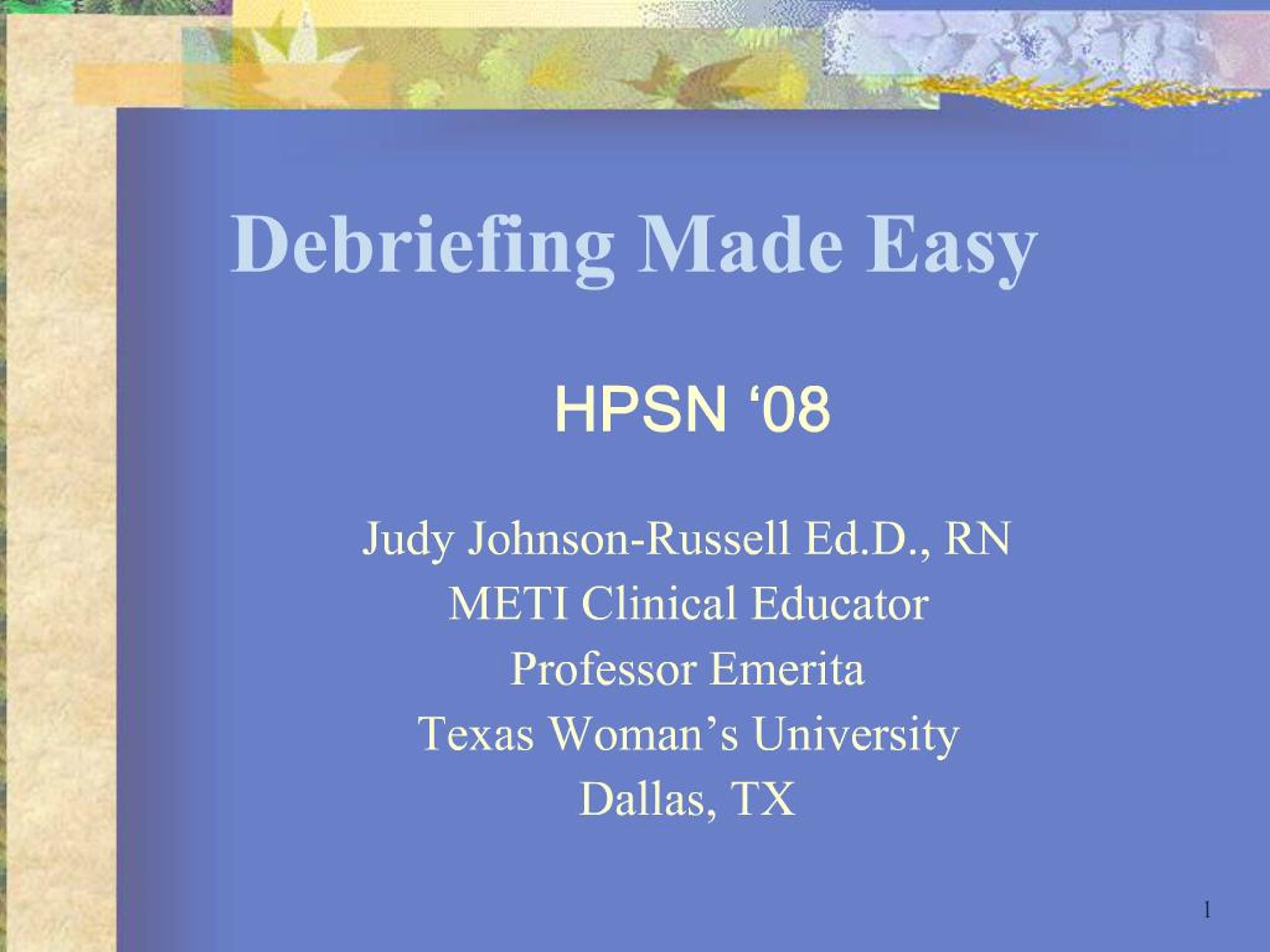 PPT - Debriefing Made Easy PowerPoint Presentation, free download - ID ...