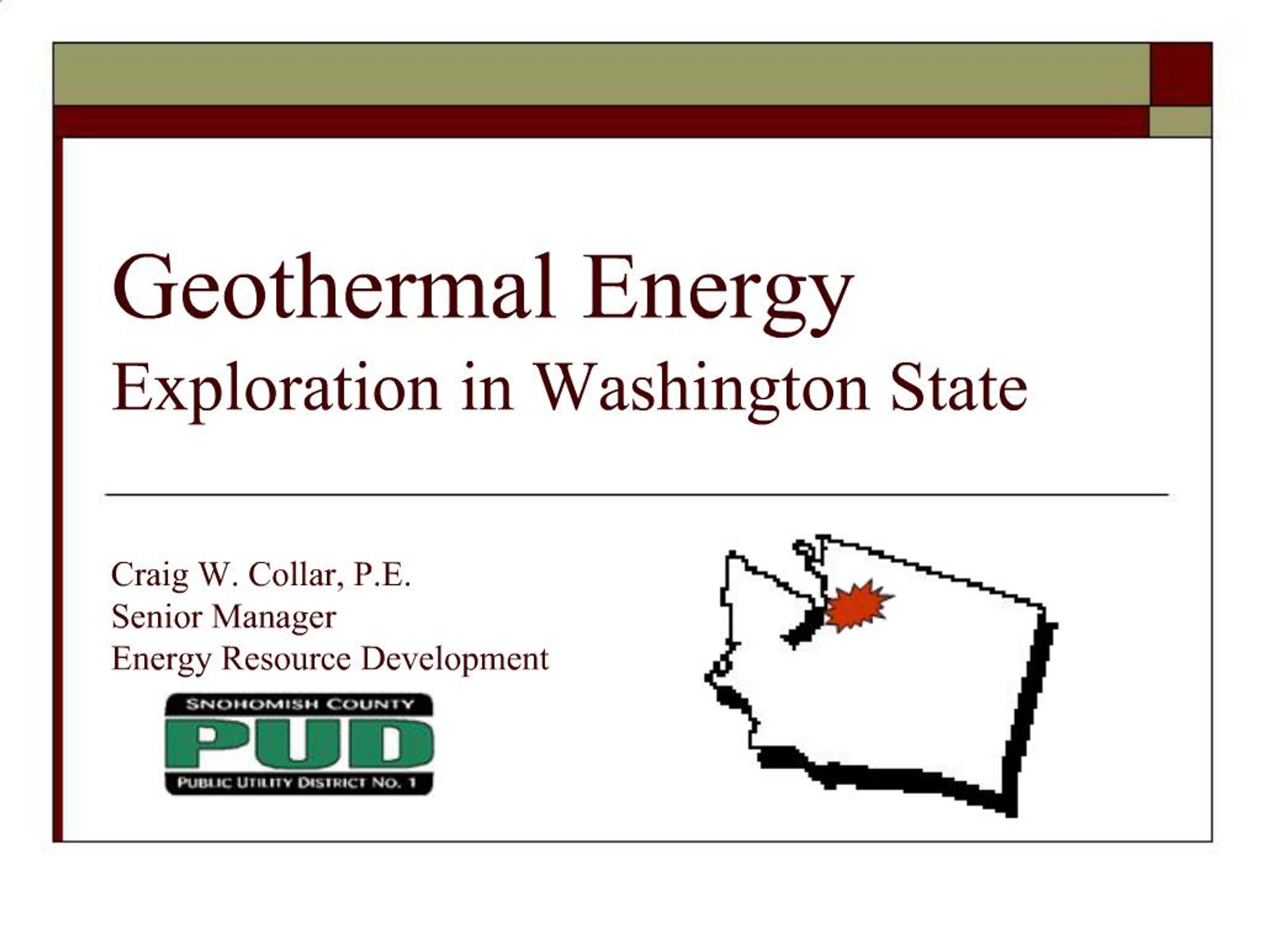 PPT - Geothermal Energy Exploration in Washington State PowerPoint ...
