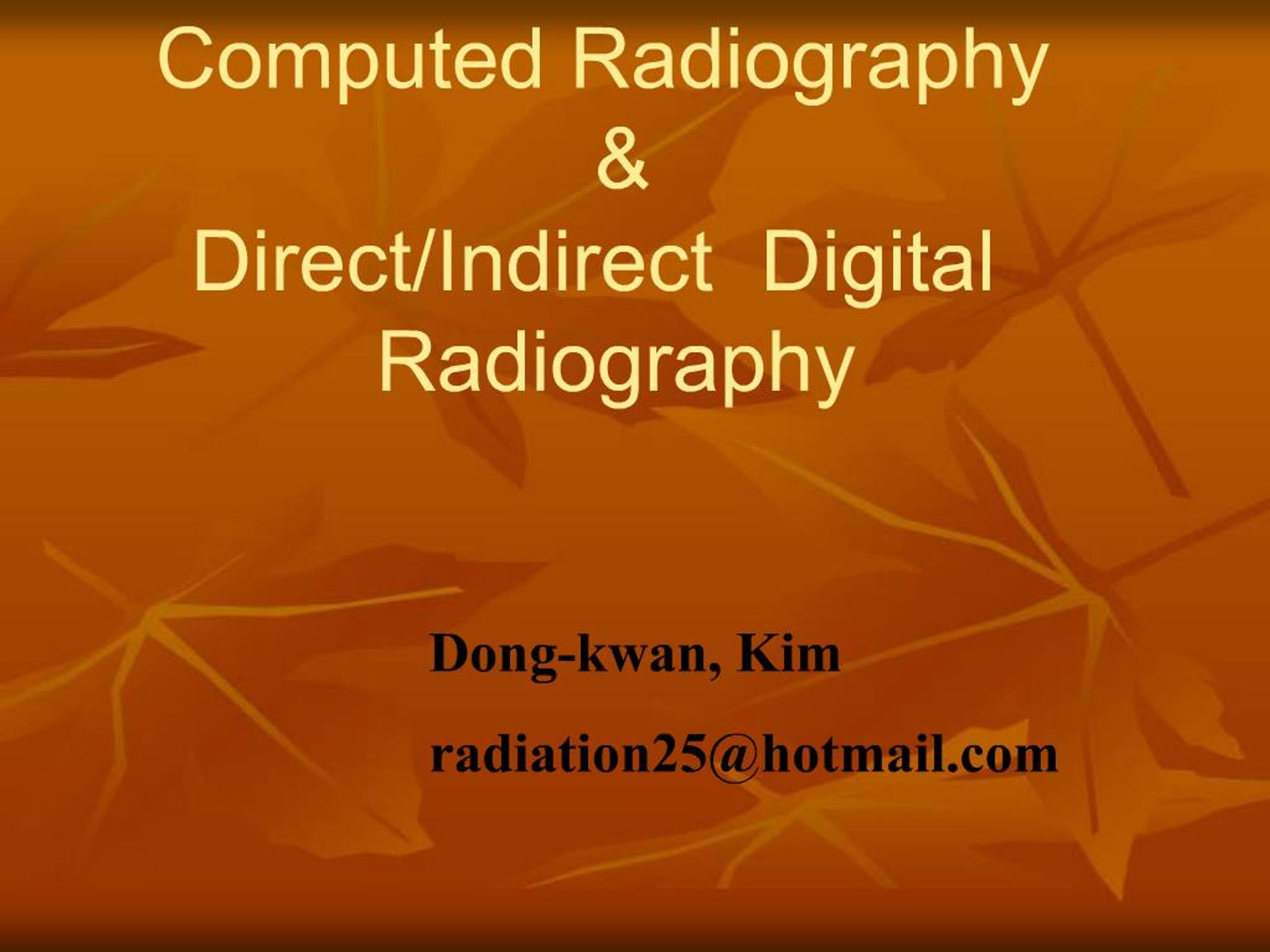 PPT - Computed Radiography Direct PowerPoint Presentation, free download - ID:229454
