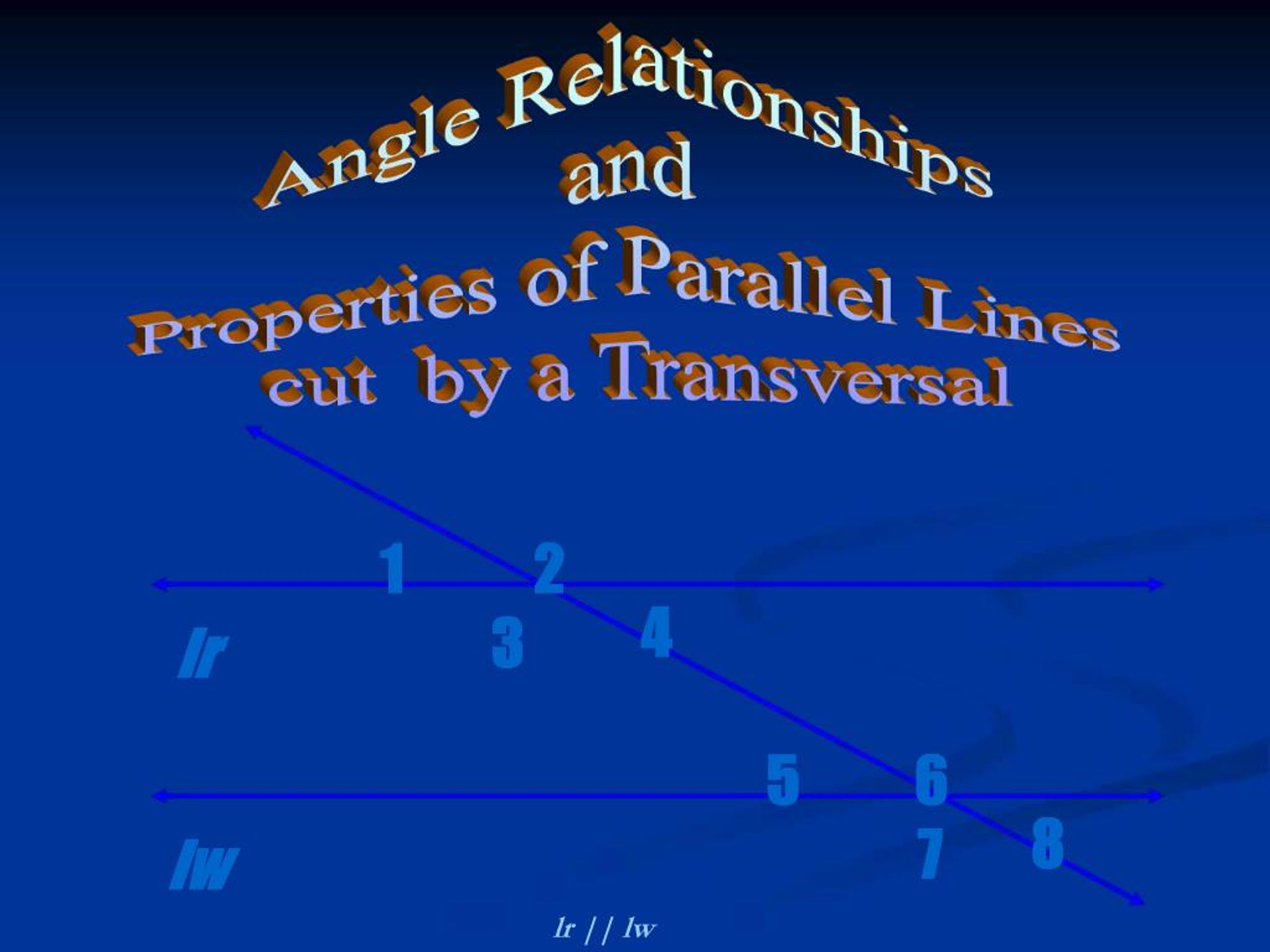 PPT - Parallel Lines Congruent Coplanar Lines Transversal Parallel ...