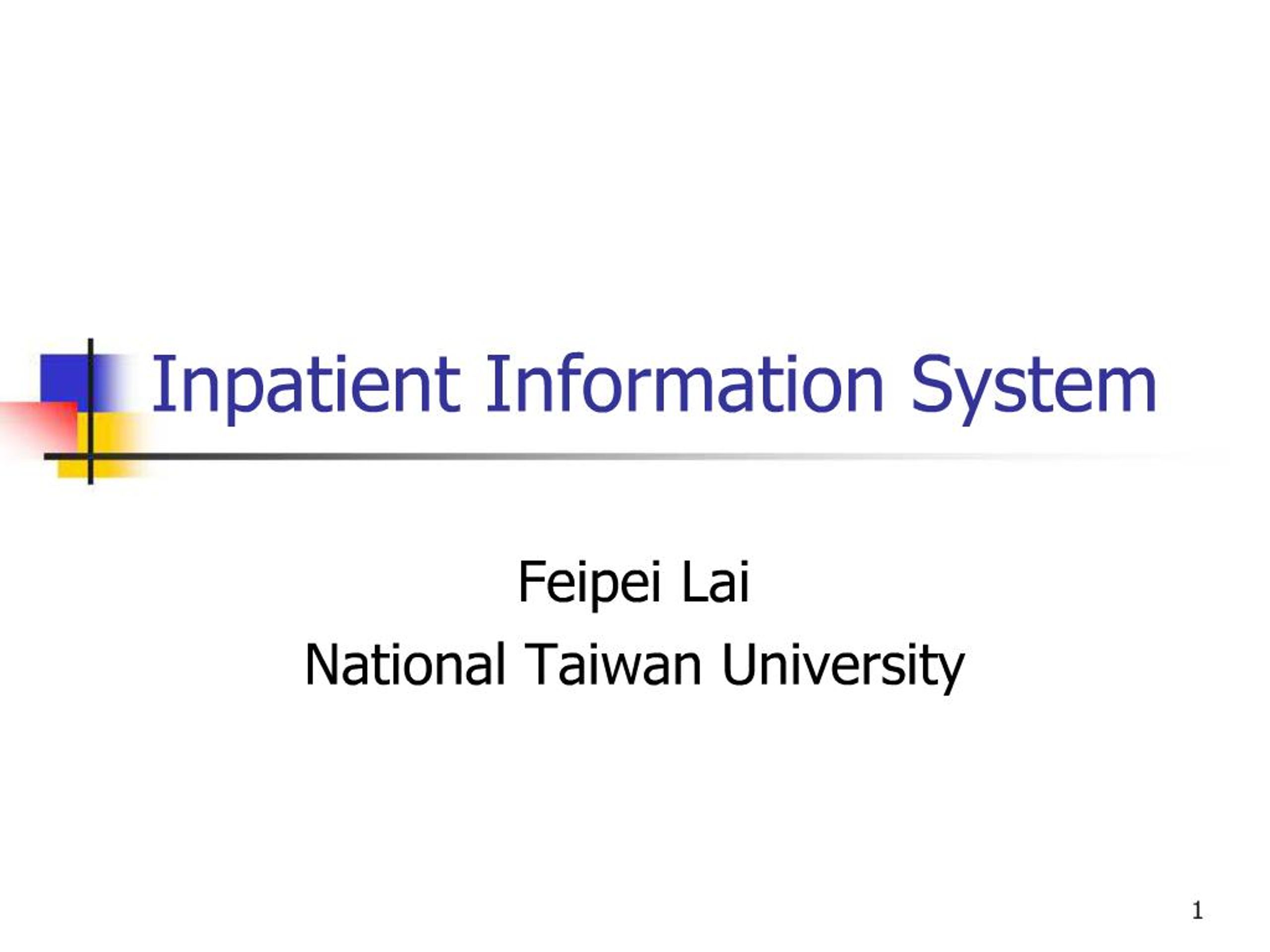 PPT - Inpatient Information System PowerPoint Presentation, free ...