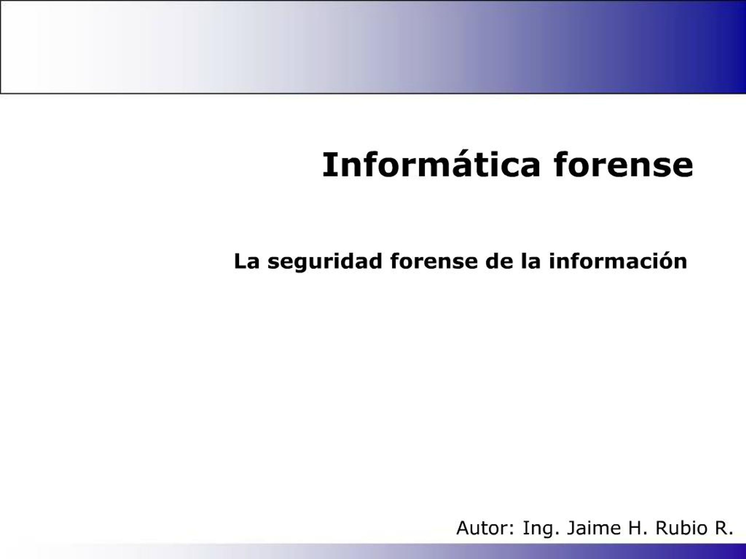 PPT - Inform tica forense PowerPoint Presentation, free download - ID ...