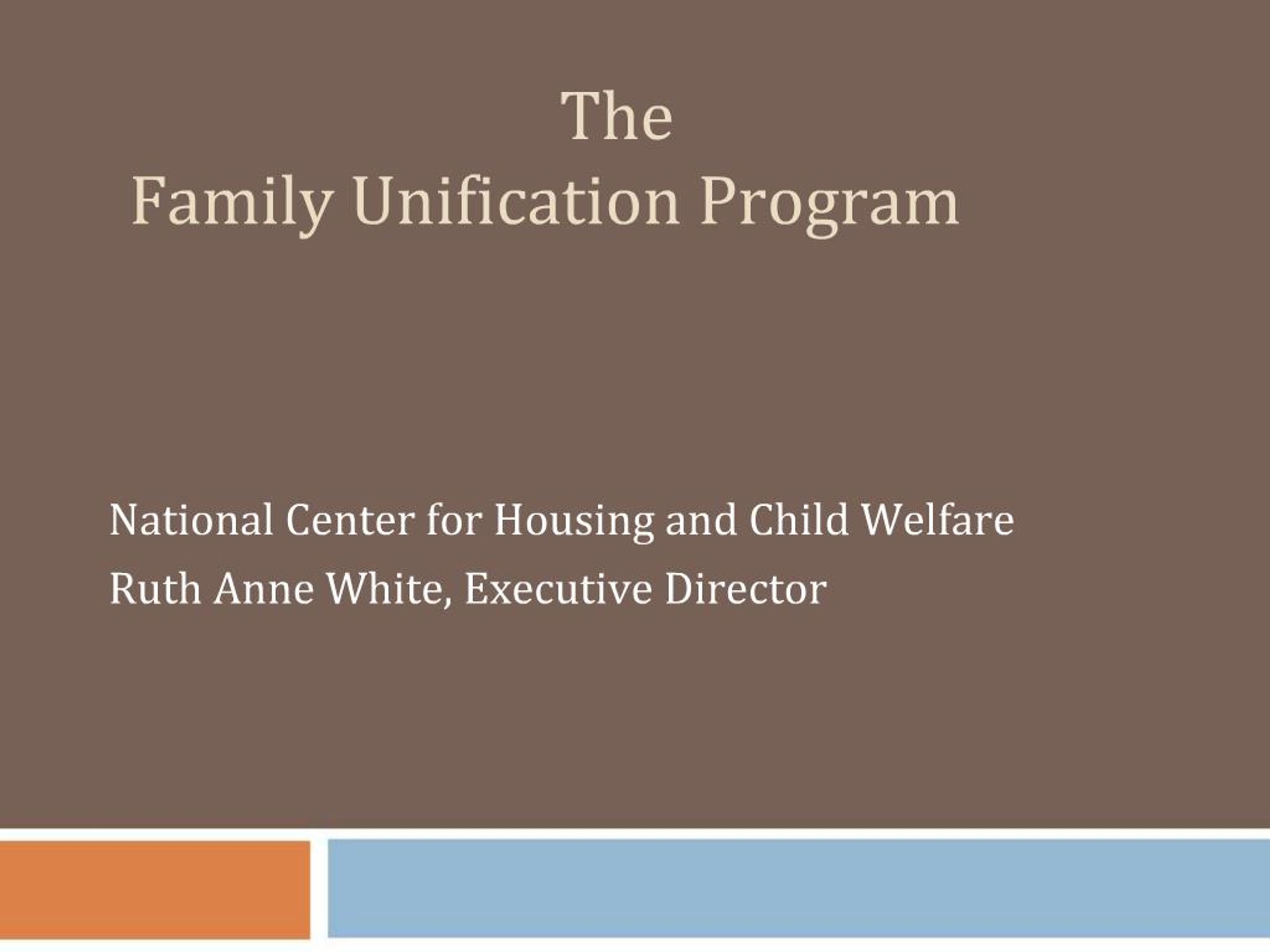 PPT - The Family Unification Program PowerPoint Presentation, free ...