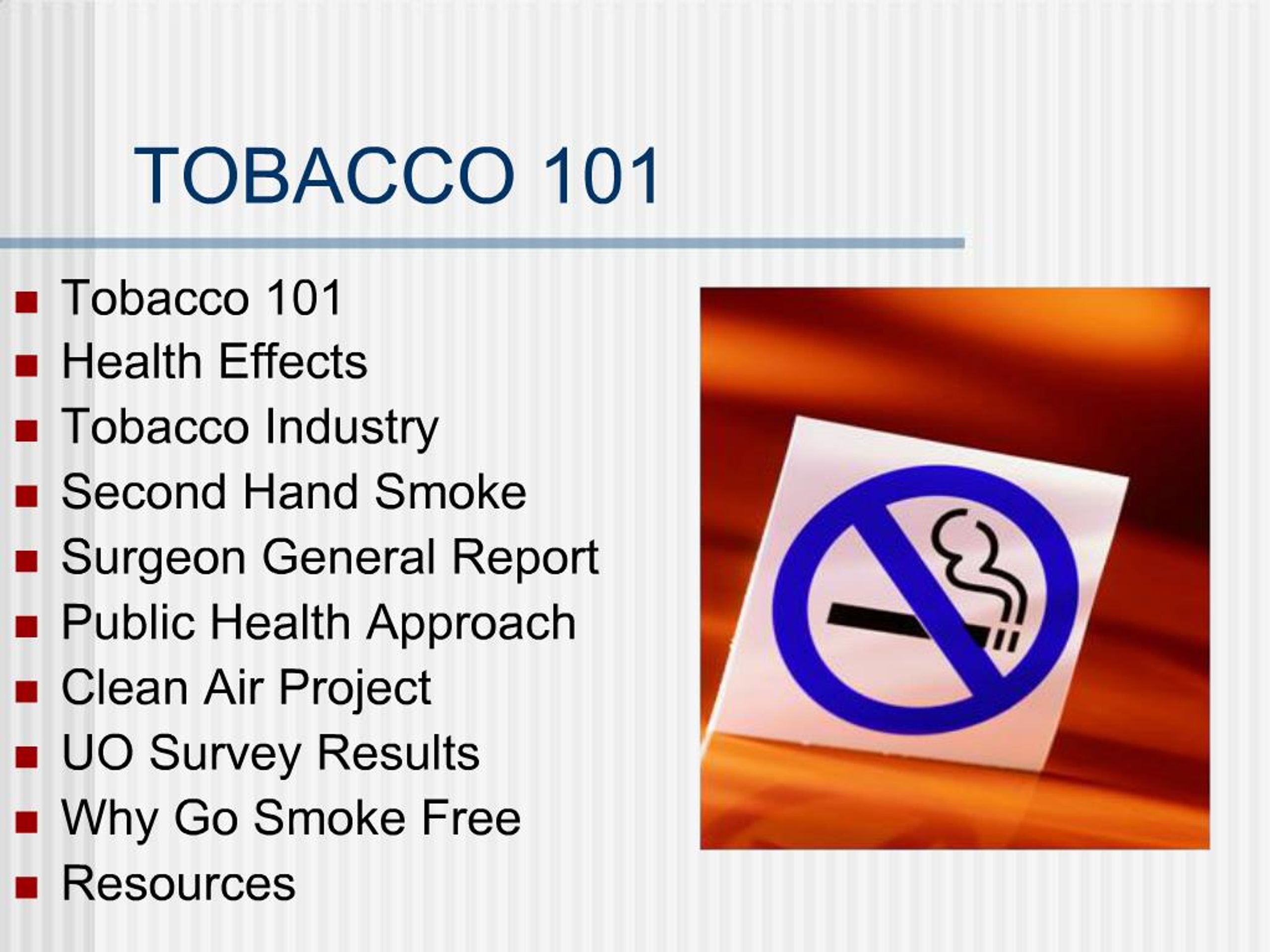 PPT - TOBACCO 101 PowerPoint Presentation, free download - ID:233296