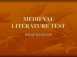PPT - Medieval Literature PowerPoint Presentation, free download - ID ...
