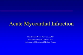 PPT - Acute Myocardial Infarction PowerPoint Presentation, free ...