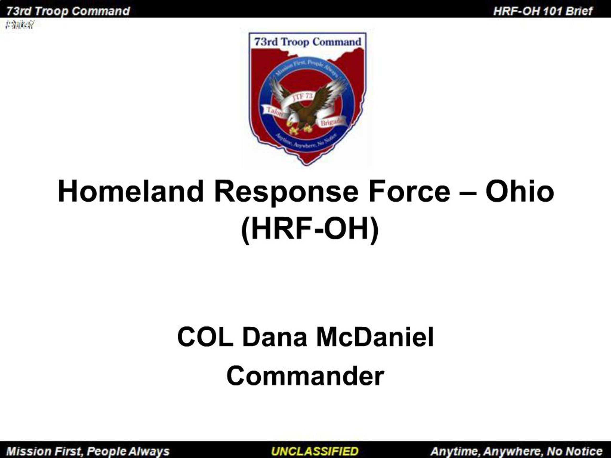 PPT - Homeland Response Force Ohio HRF-OH PowerPoint Presentation, free ...