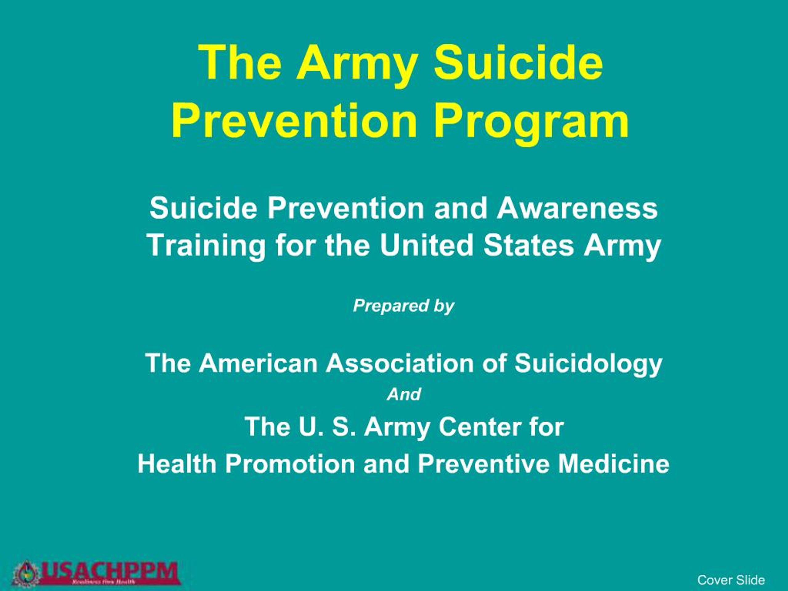 PPT - The Army Suicide Prevention Program PowerPoint Presentation, free ...