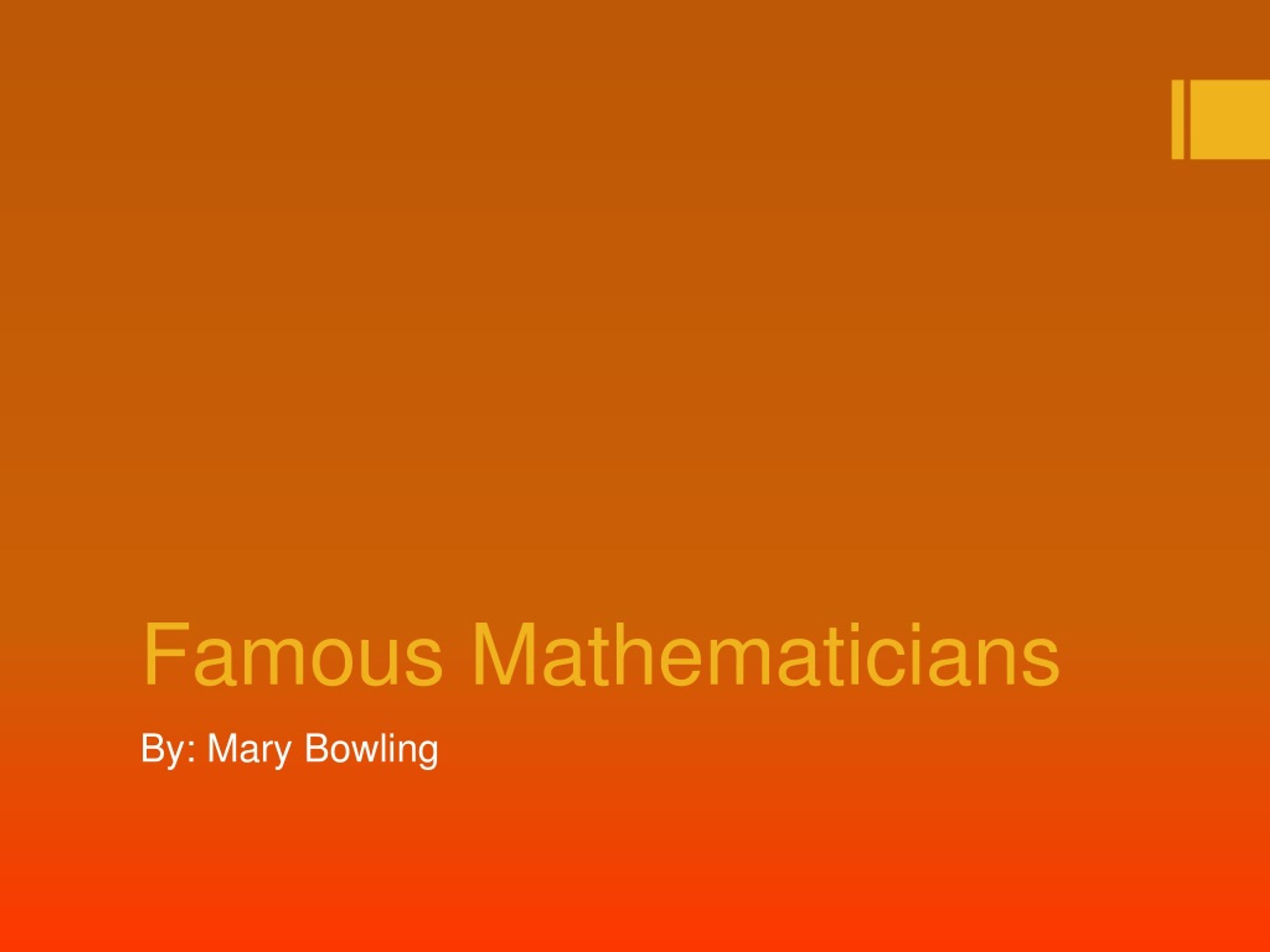 PPT - Famous Mathematicians PowerPoint Presentation, free download - ID ...