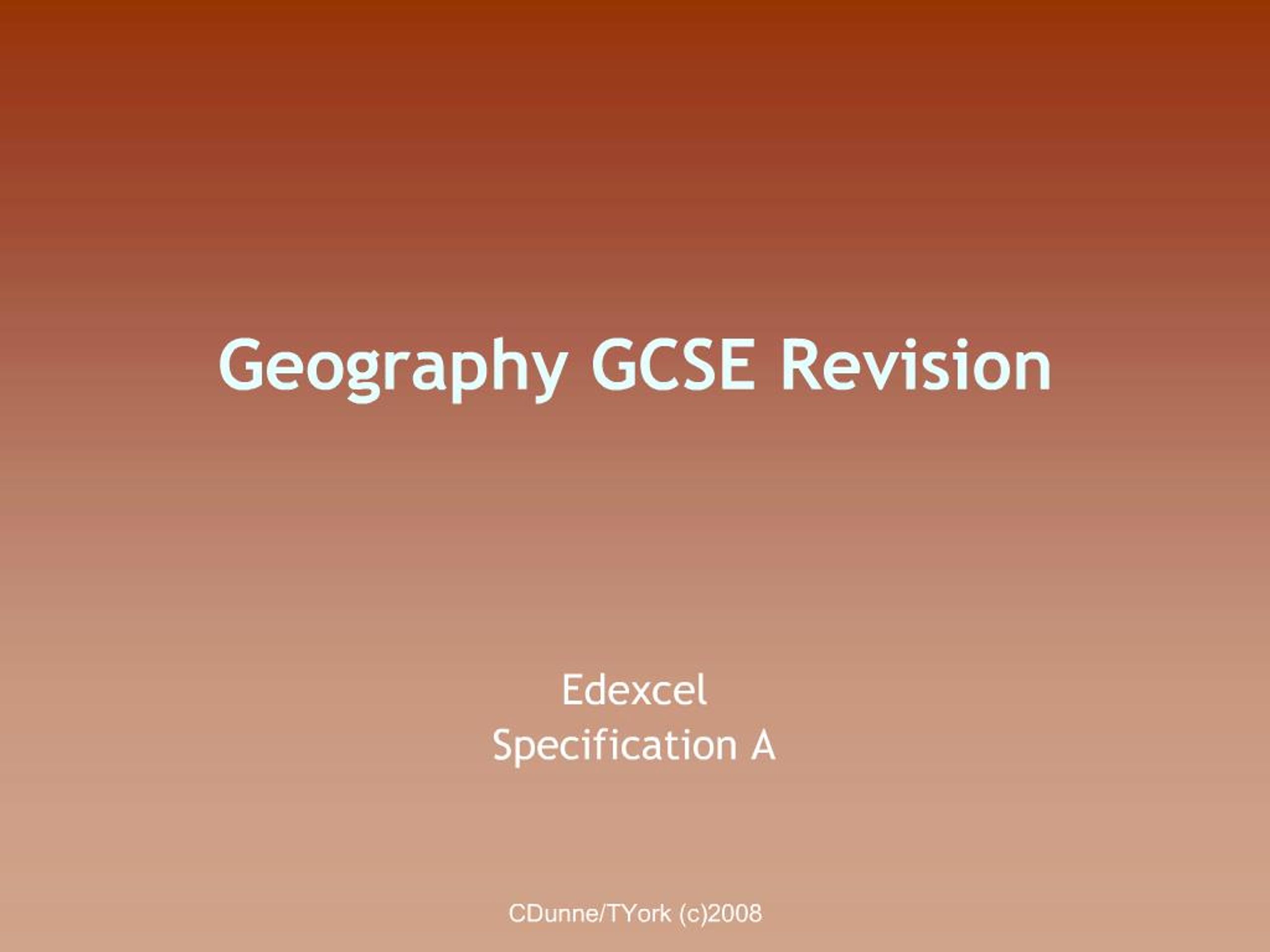 PPT - Geography GCSE Revision PowerPoint Presentation, free download ...
