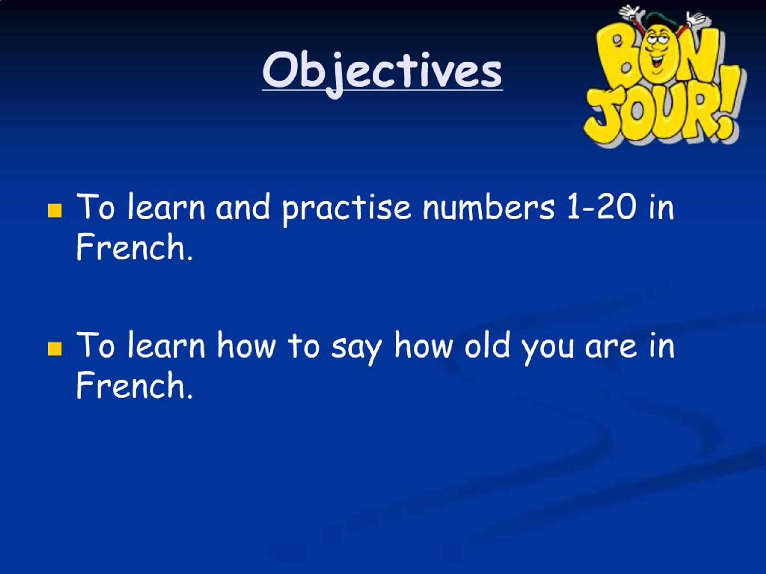 PPT - Mastering French Numbers 1-20 and How to Ask About Age PowerPoint ...