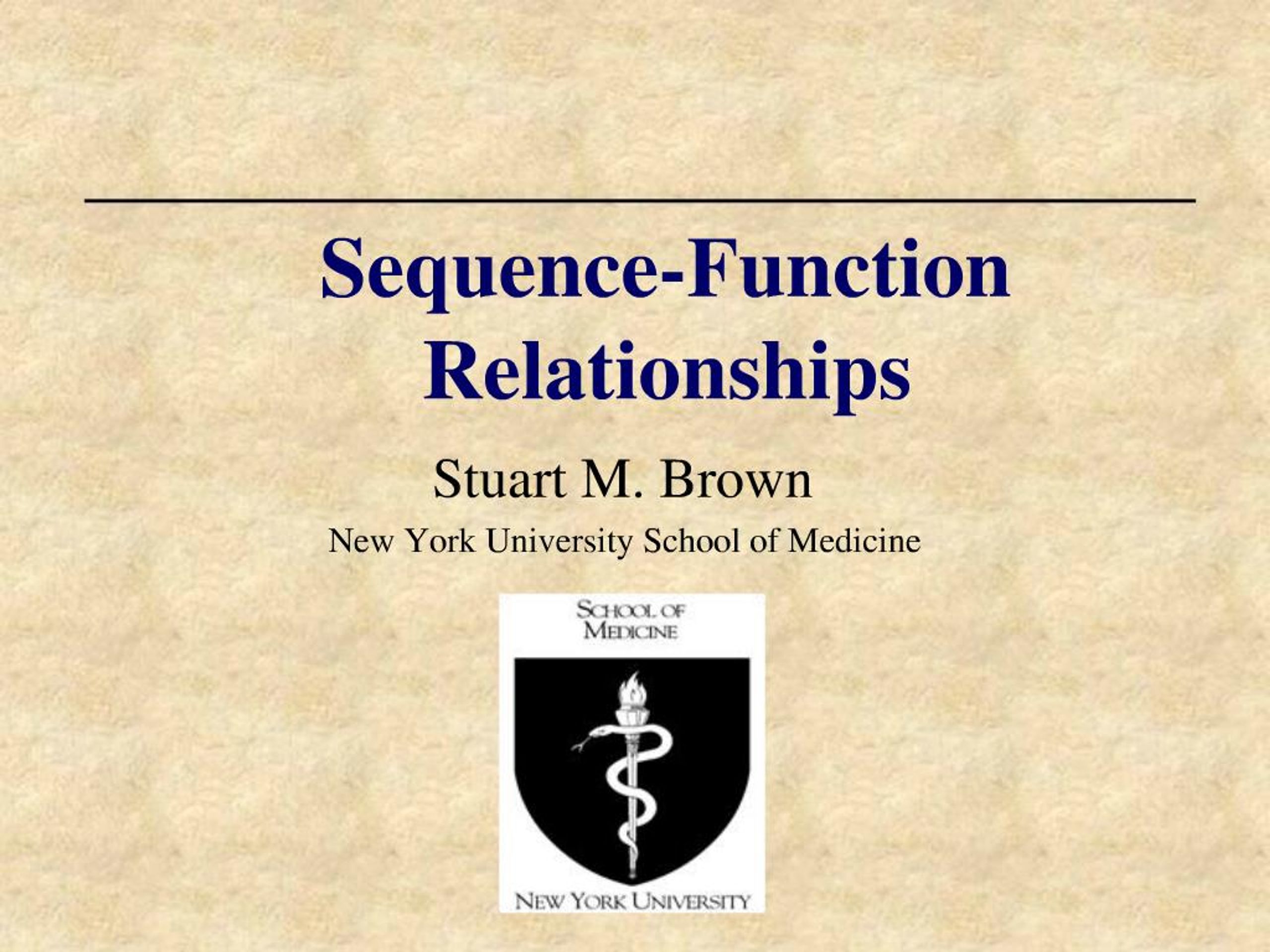 PPT - Sequence-Function Relationships PowerPoint Presentation, free ...