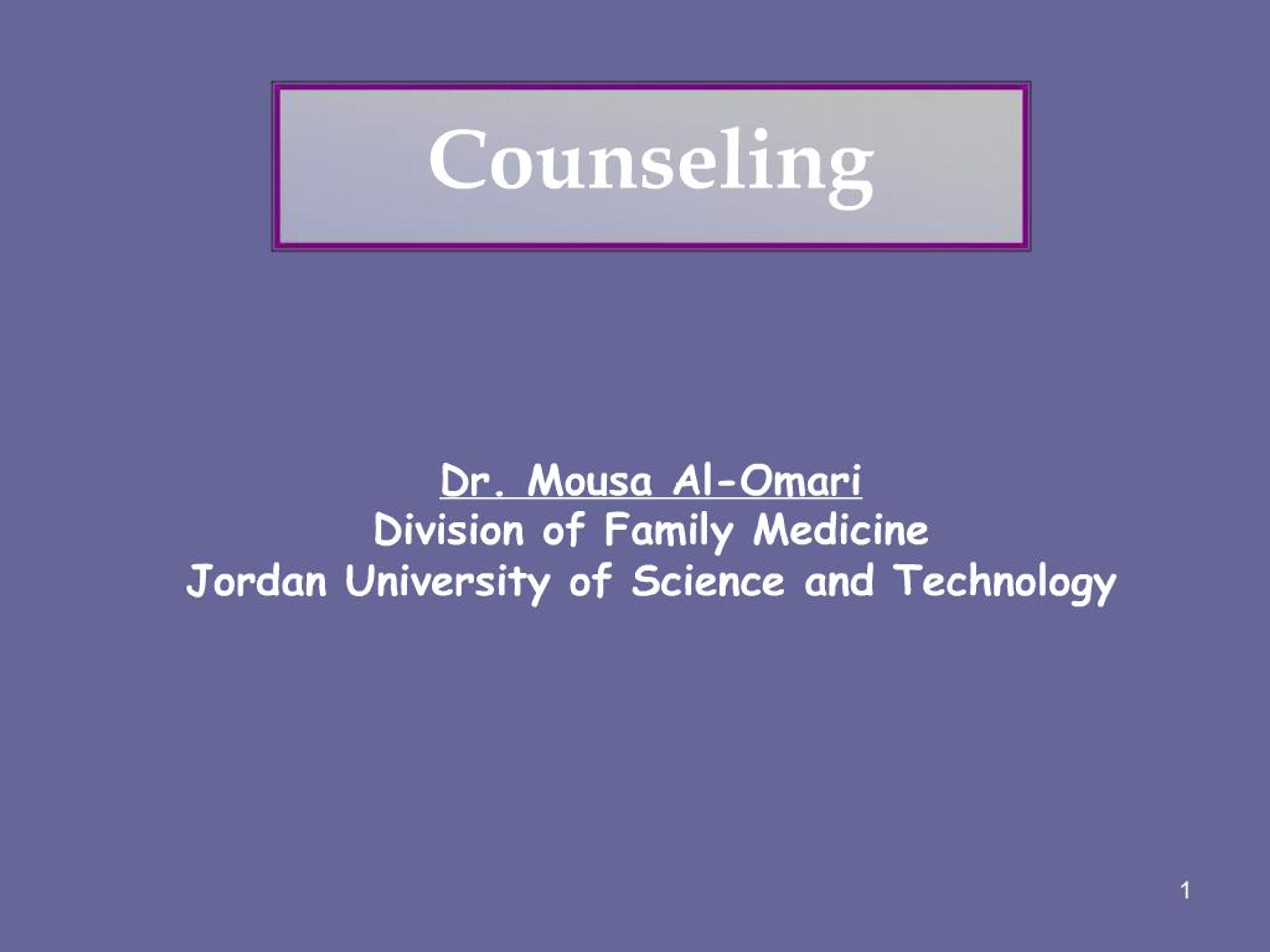 PPT - Counseling PowerPoint Presentation, free download - ID:241539