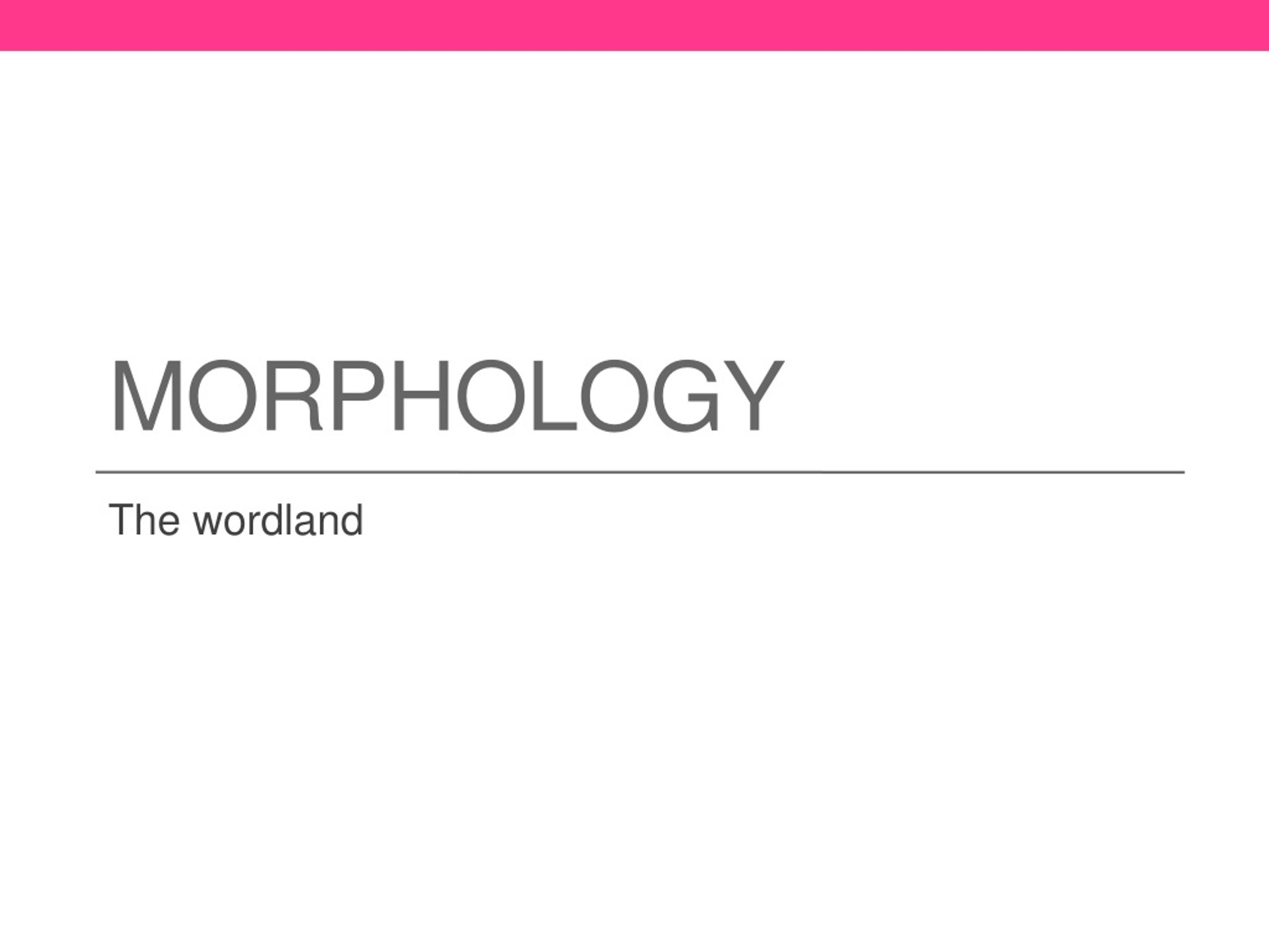 PPT - Morphology PowerPoint Presentation, free download - ID:244504