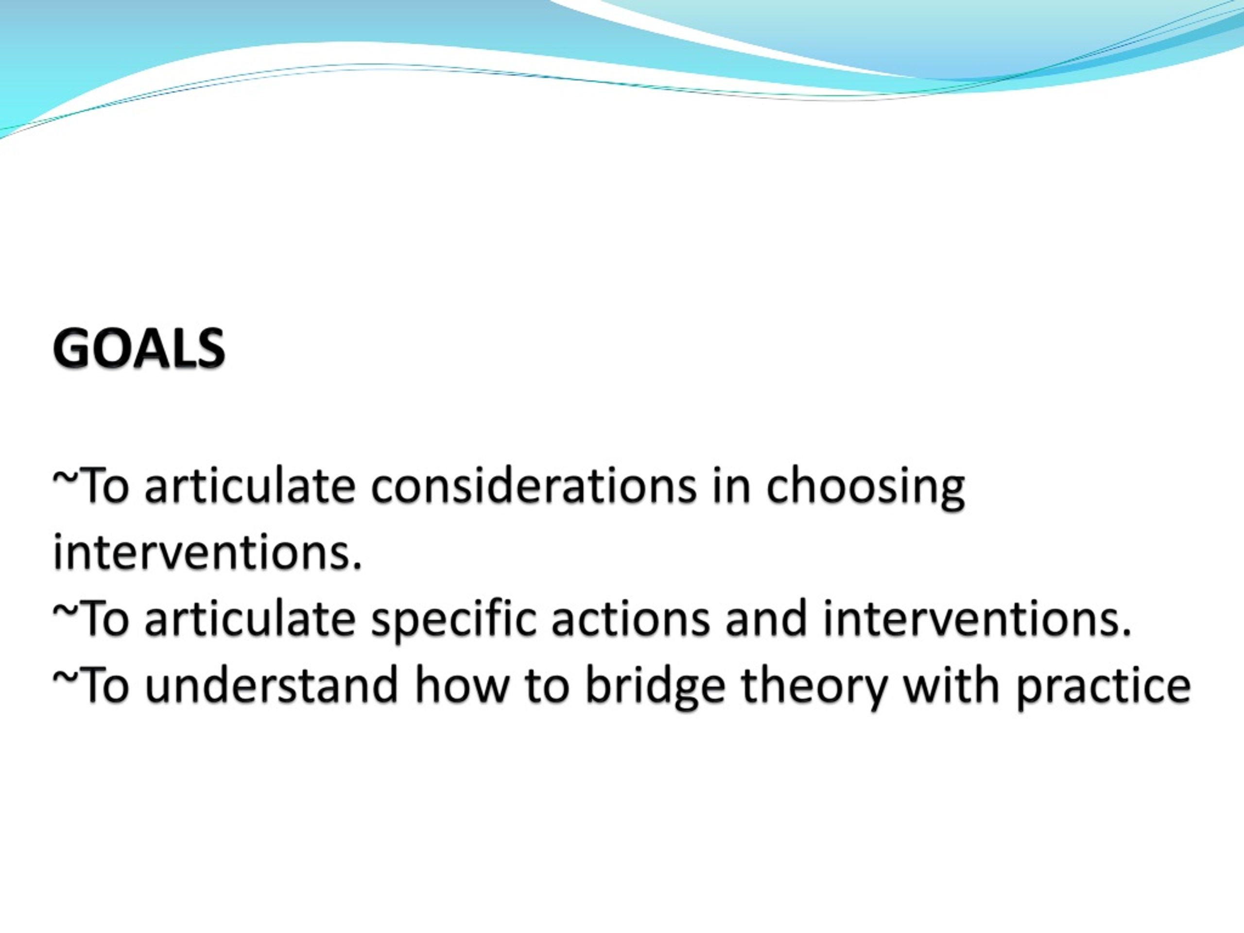 PPT - What are some considerations in choosing interventions ...