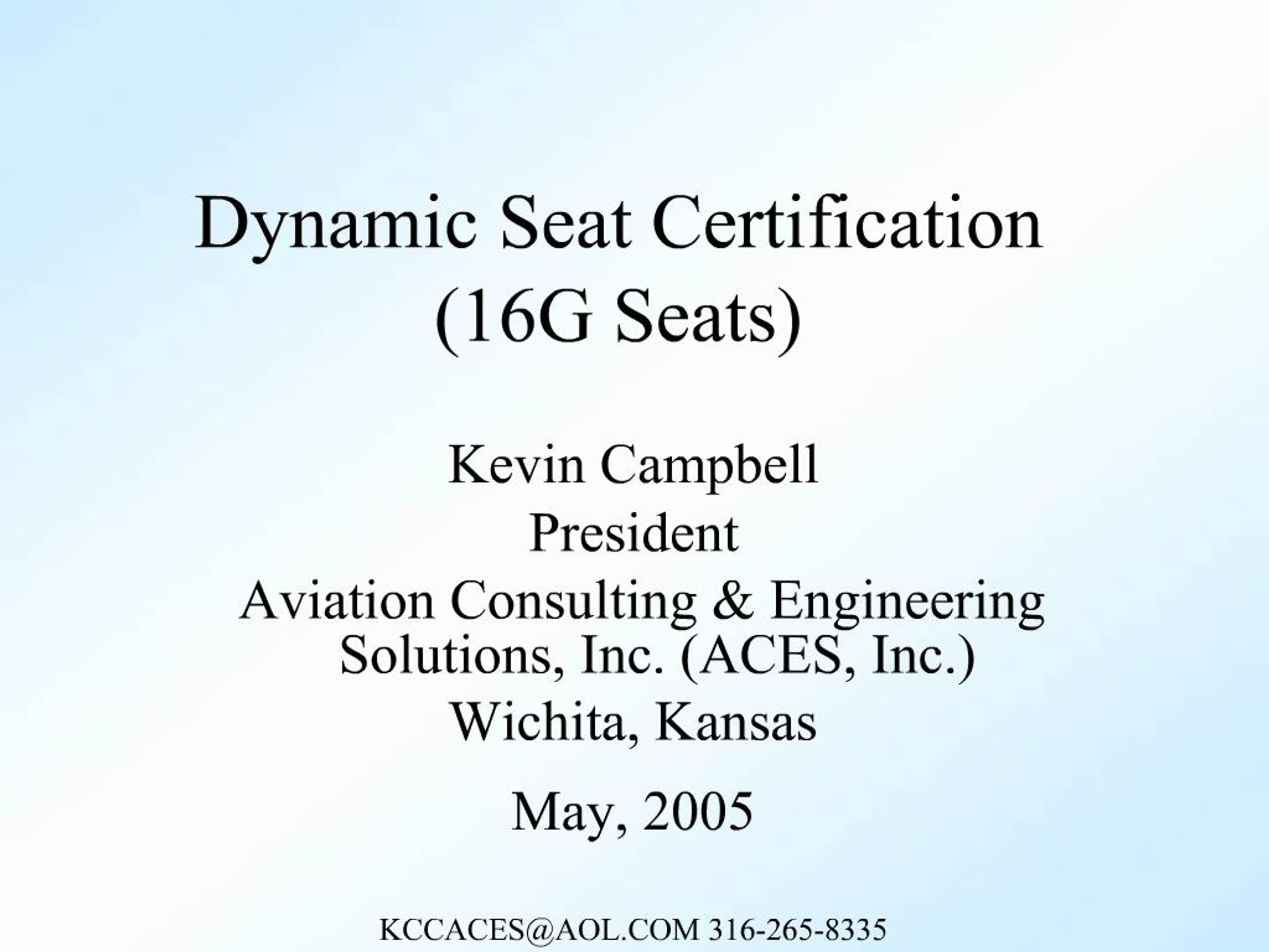 PPT - Dynamic Seat Certification 16G Seats PowerPoint Presentation ...
