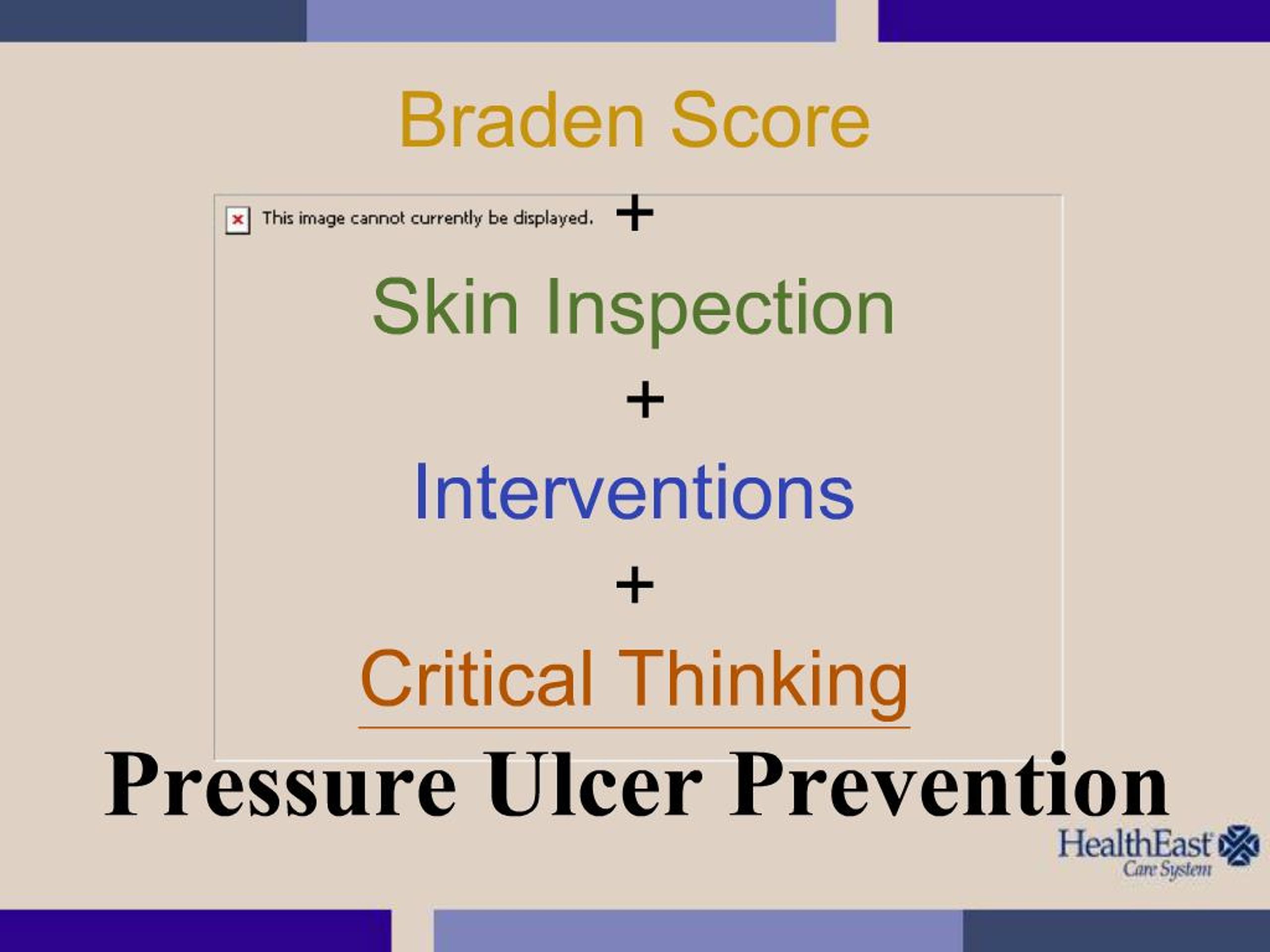 PPT - Braden Score Skin Inspection Interventions Critical Thinking ...