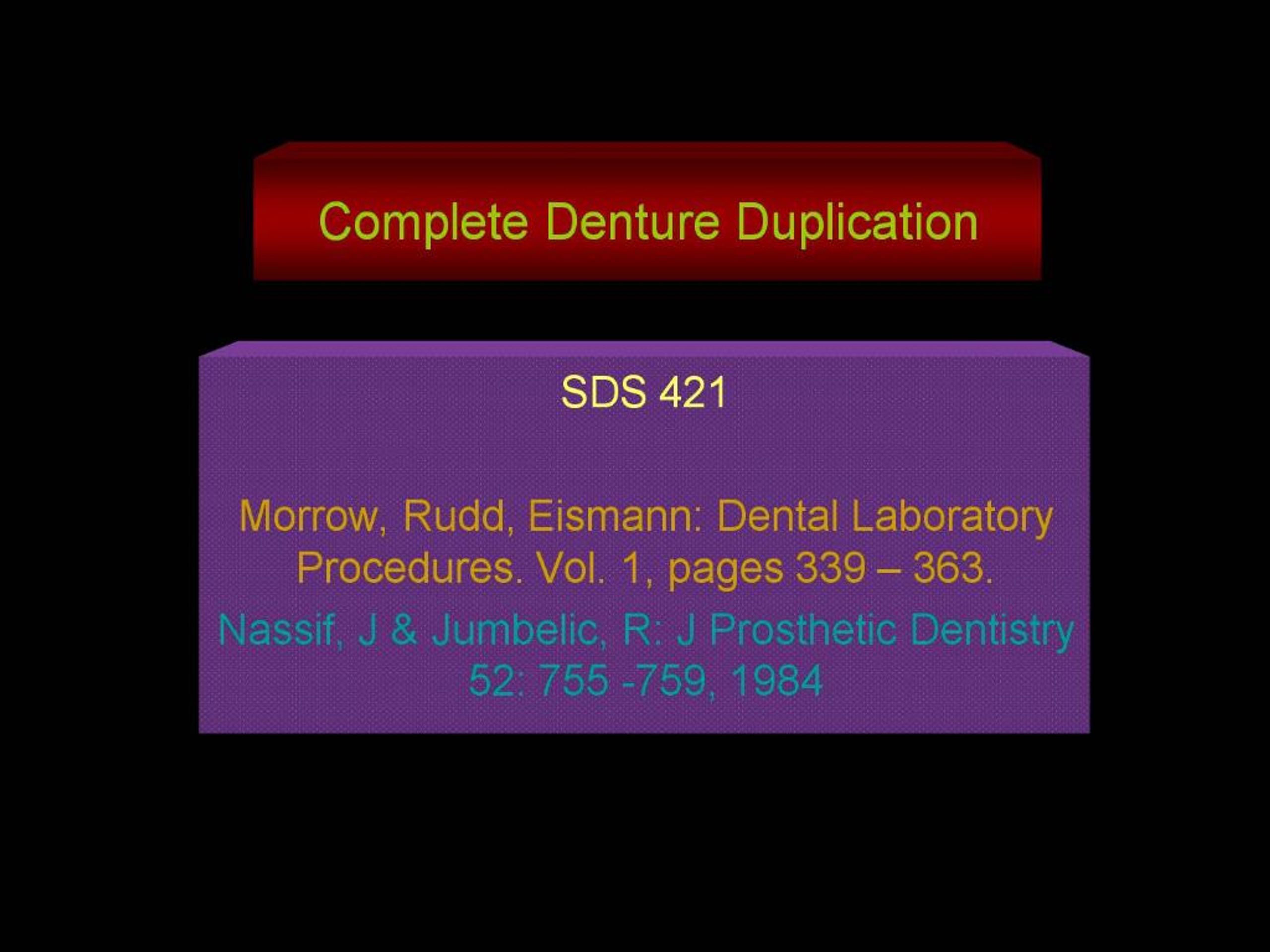 PPT - Complete Denture Duplication PowerPoint Presentation, free ...