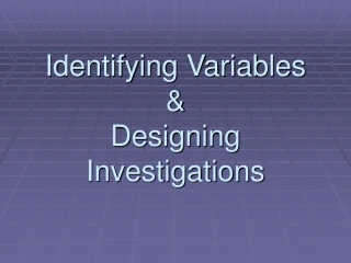 PPT - Identifying Variables Worksheet PowerPoint Presentation, free ...