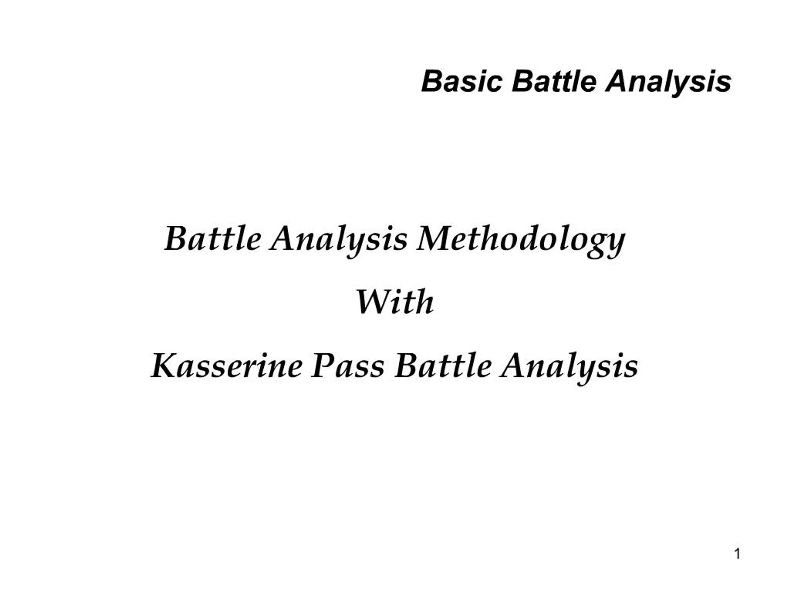 PPT - Basic Battle Analysis PowerPoint Presentation, free download - ID ...