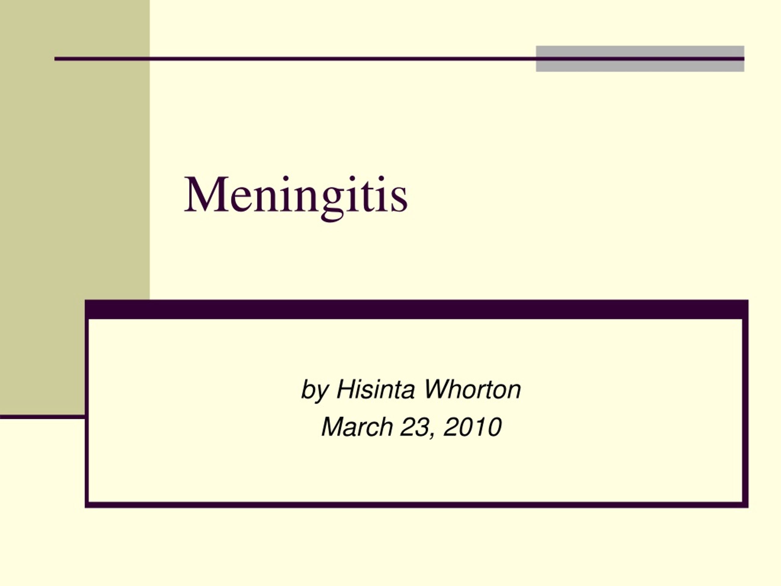 PPT - Meningitis PowerPoint Presentation, free download - ID:253238