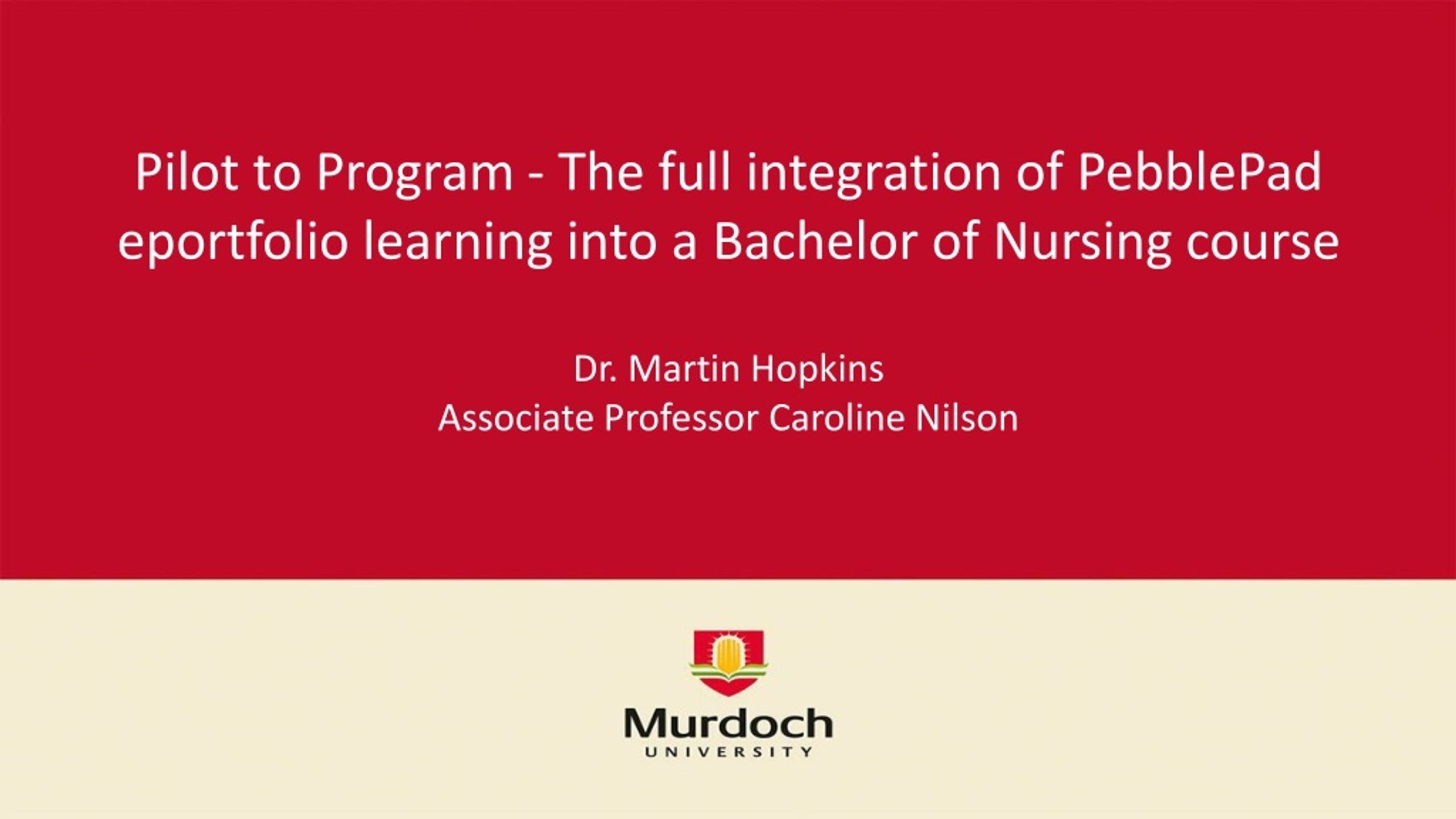 PPT - Dr. Martin Hopkins Associate Professor Caroline Nilson PowerPoint ...