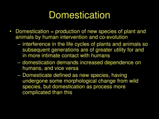 PPT - Define Domestication? PowerPoint Presentation, free download - ID ...