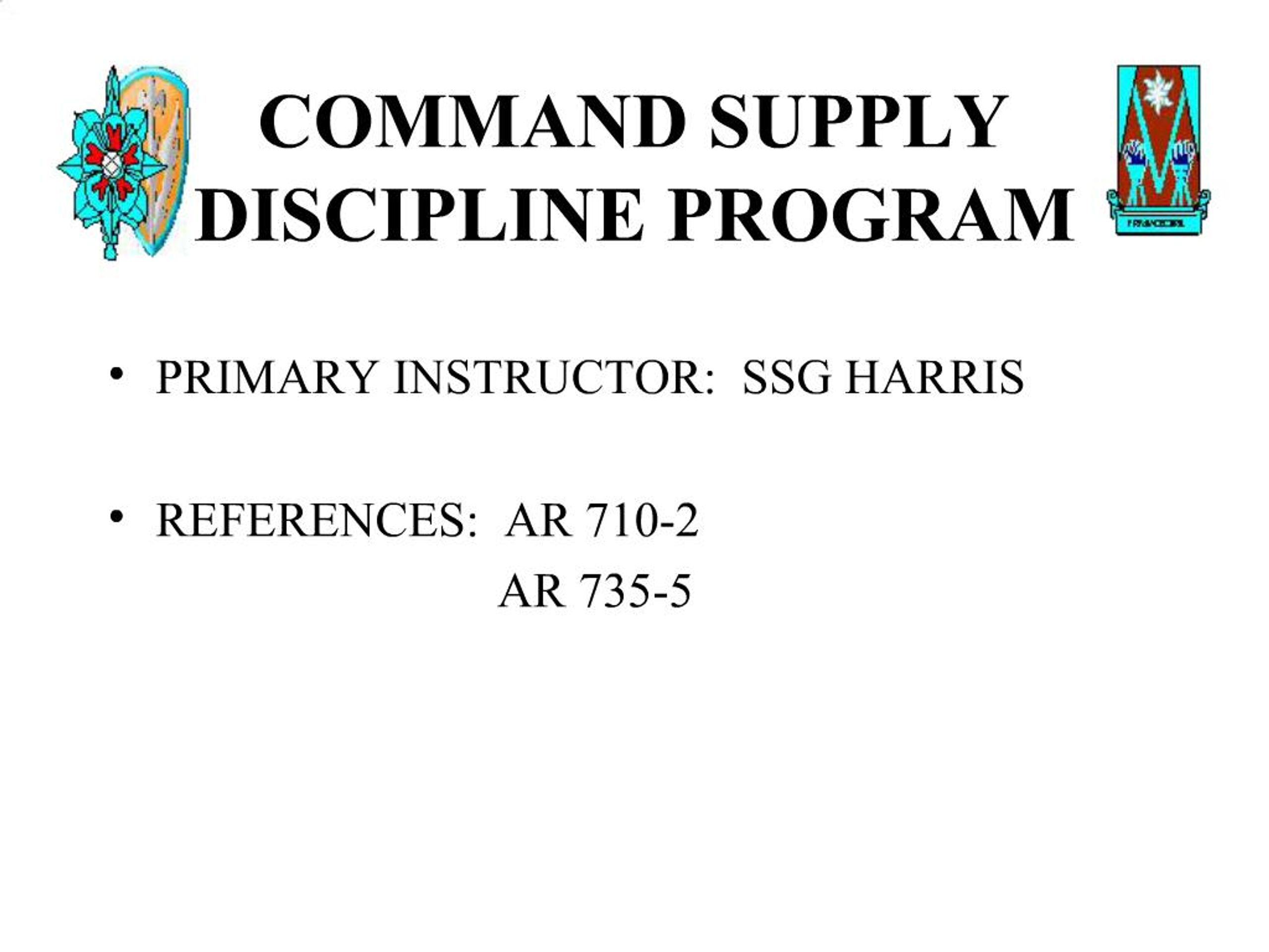 PPT - COMMAND SUPPLY DISCIPLINE PROGRAM PowerPoint Presentation, free ...