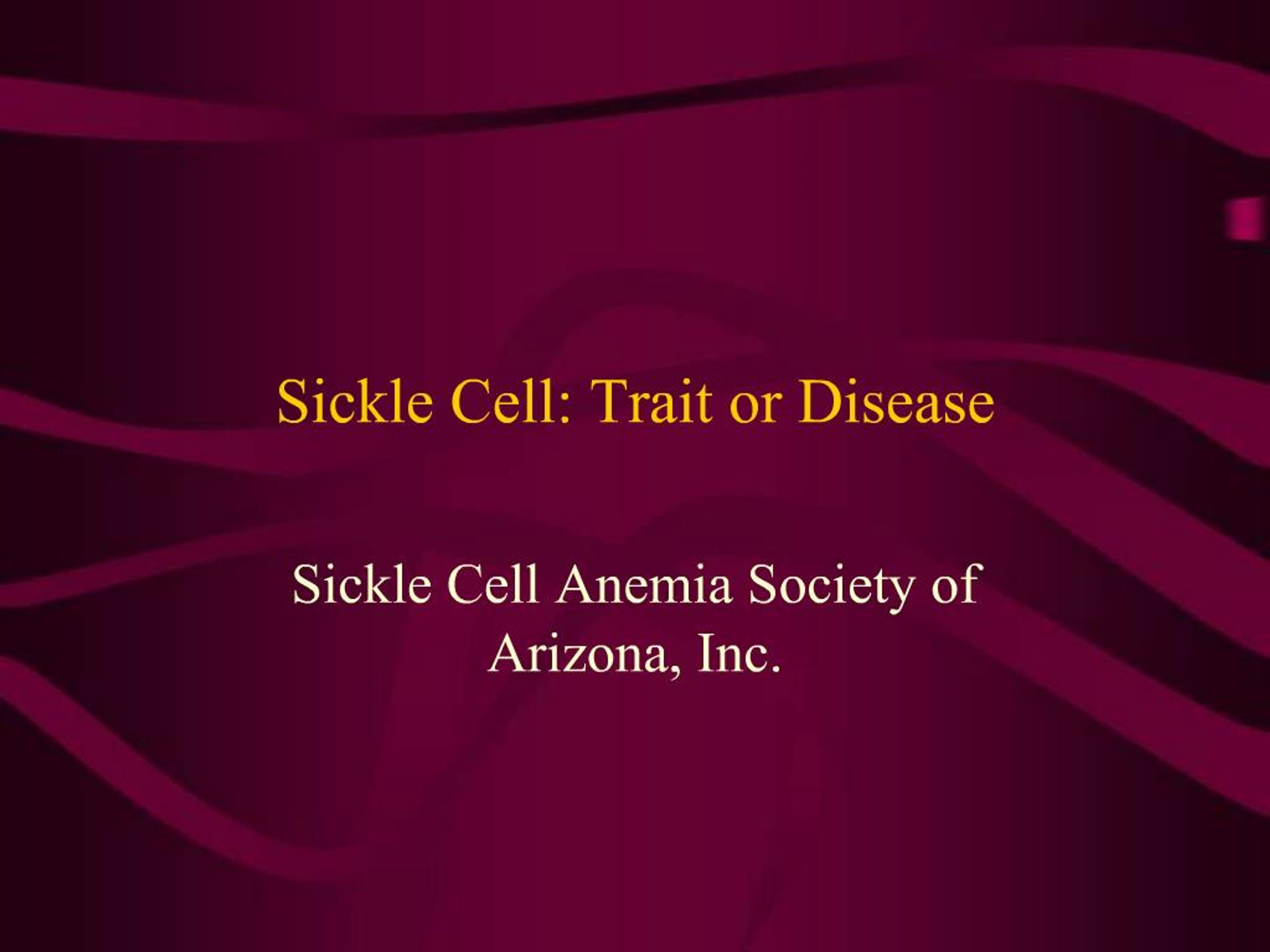 PPT - Sickle Cell: Trait or Disease PowerPoint Presentation, free ...