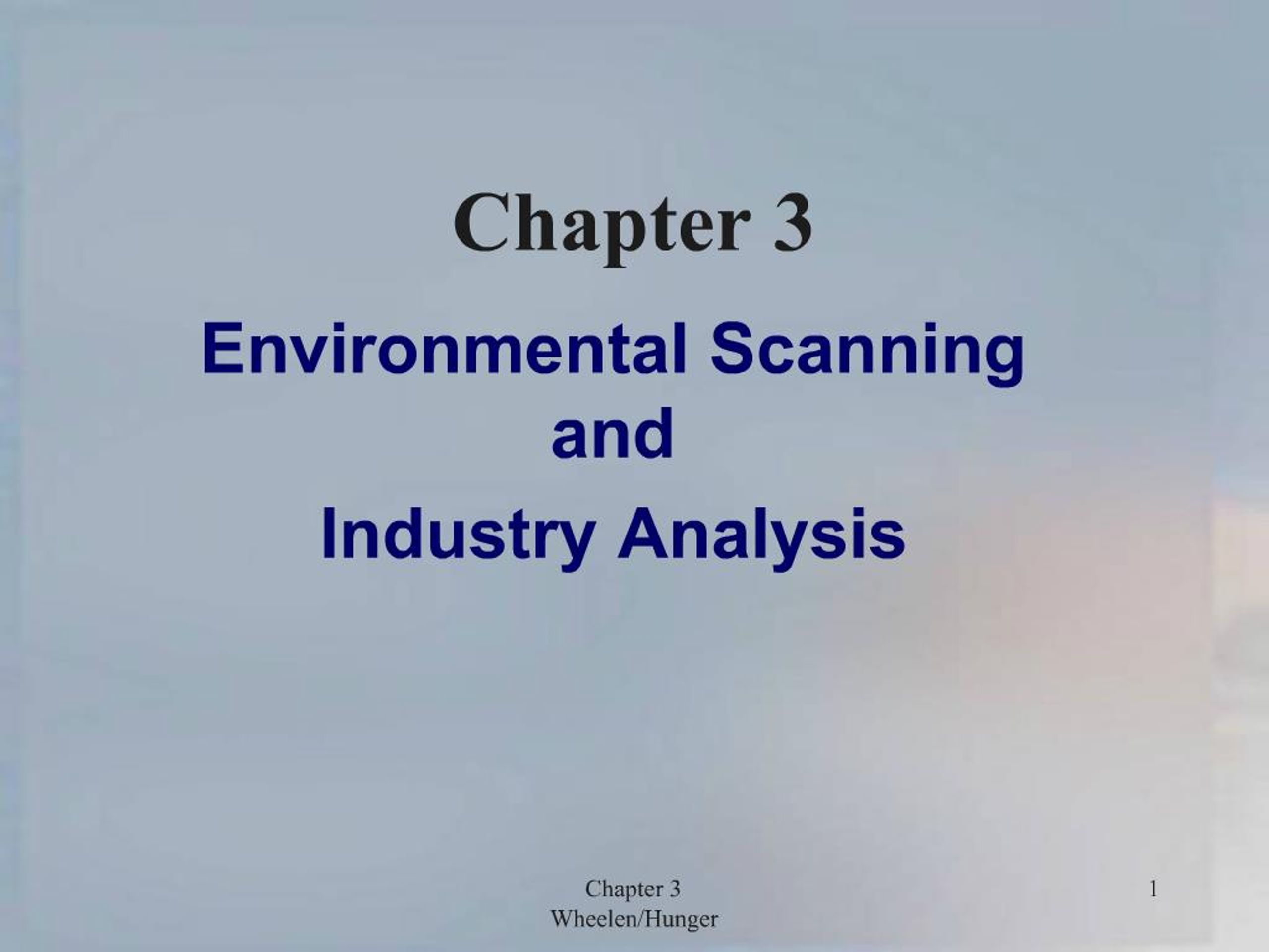 PPT - Environmental Scanning and Industry Analysis PowerPoint ...